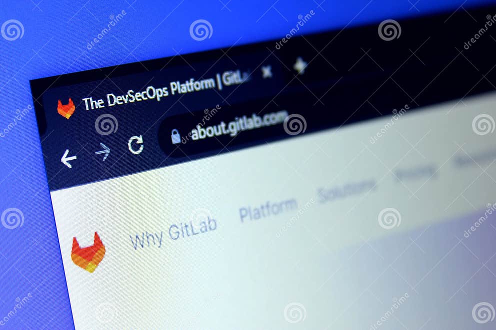 GitLab software logo editorial photo. Image of logo - 298491426