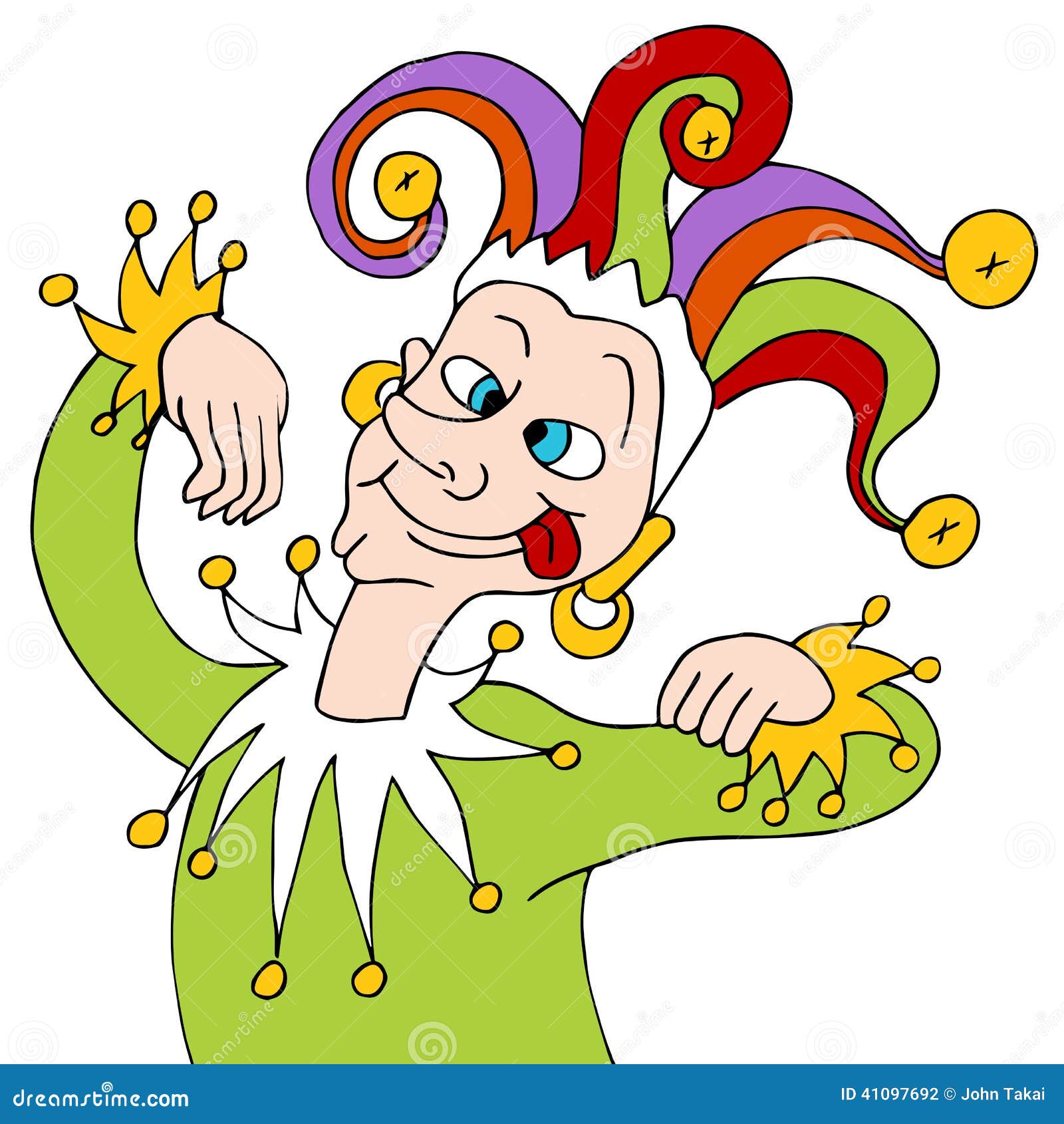 Giullare sciocco illustrazione vettoriale. Illustrazione di isolato ...