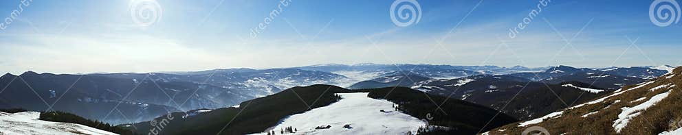 Giumalau Mountains Panorama Stock Photo - Image of environment ...