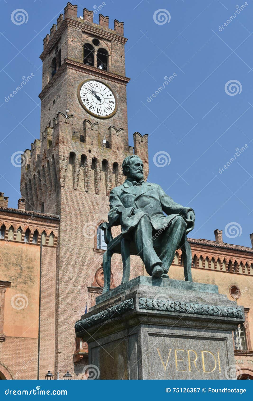Giuseppe Verdi Square stock image. Image of square, parma - 75126387