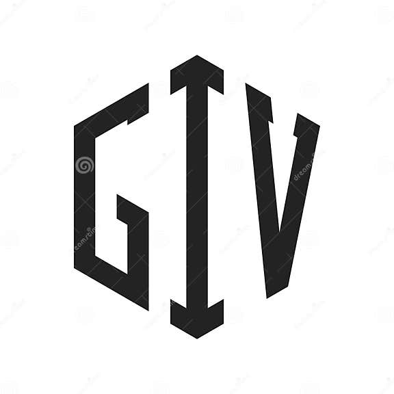 GIV Logo Design. Initial Letter GIV Monogram Logo Using Hexagon Shape ...