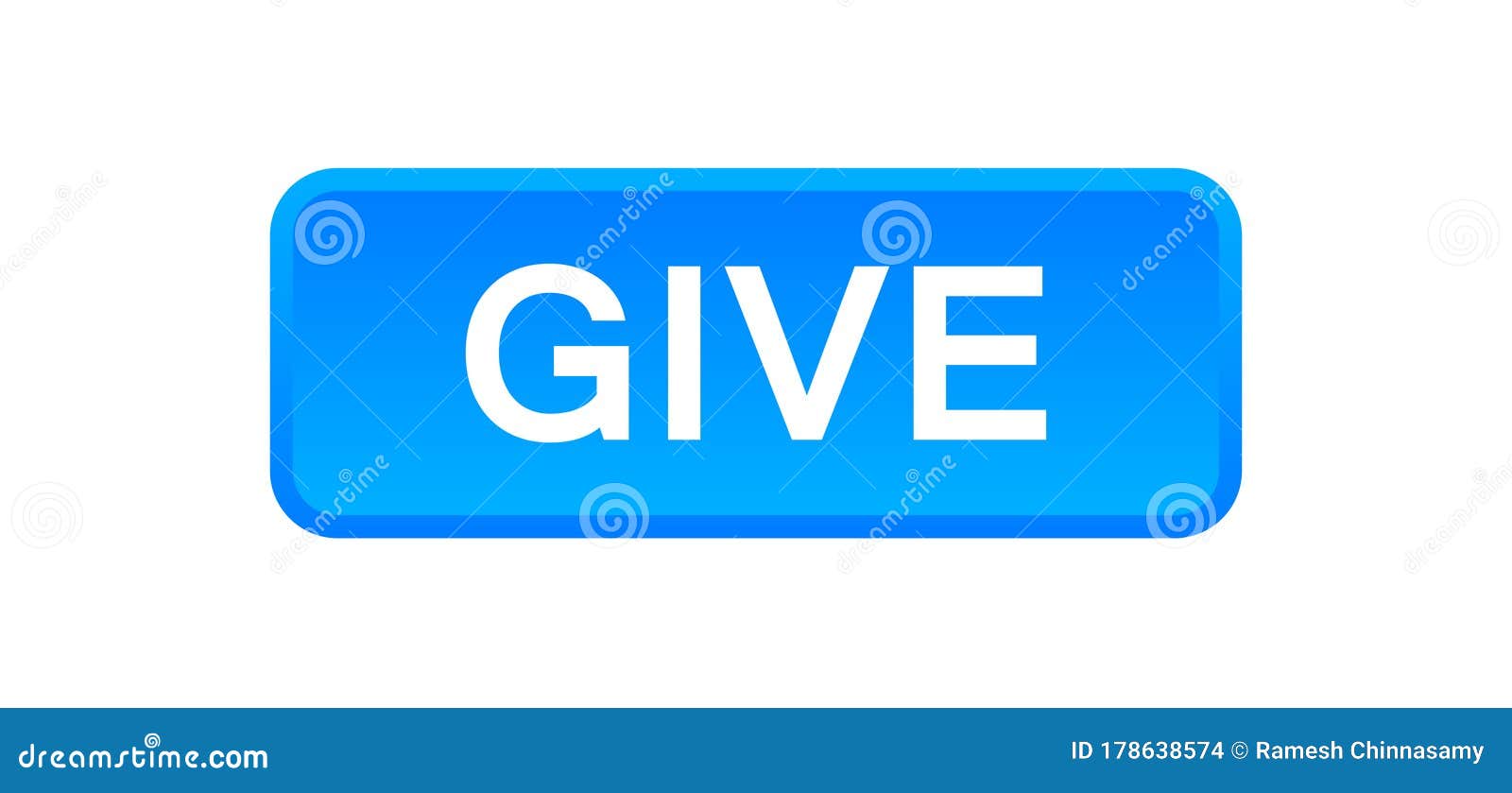 Give button stock vector. Illustration of donate, donation - 178638574