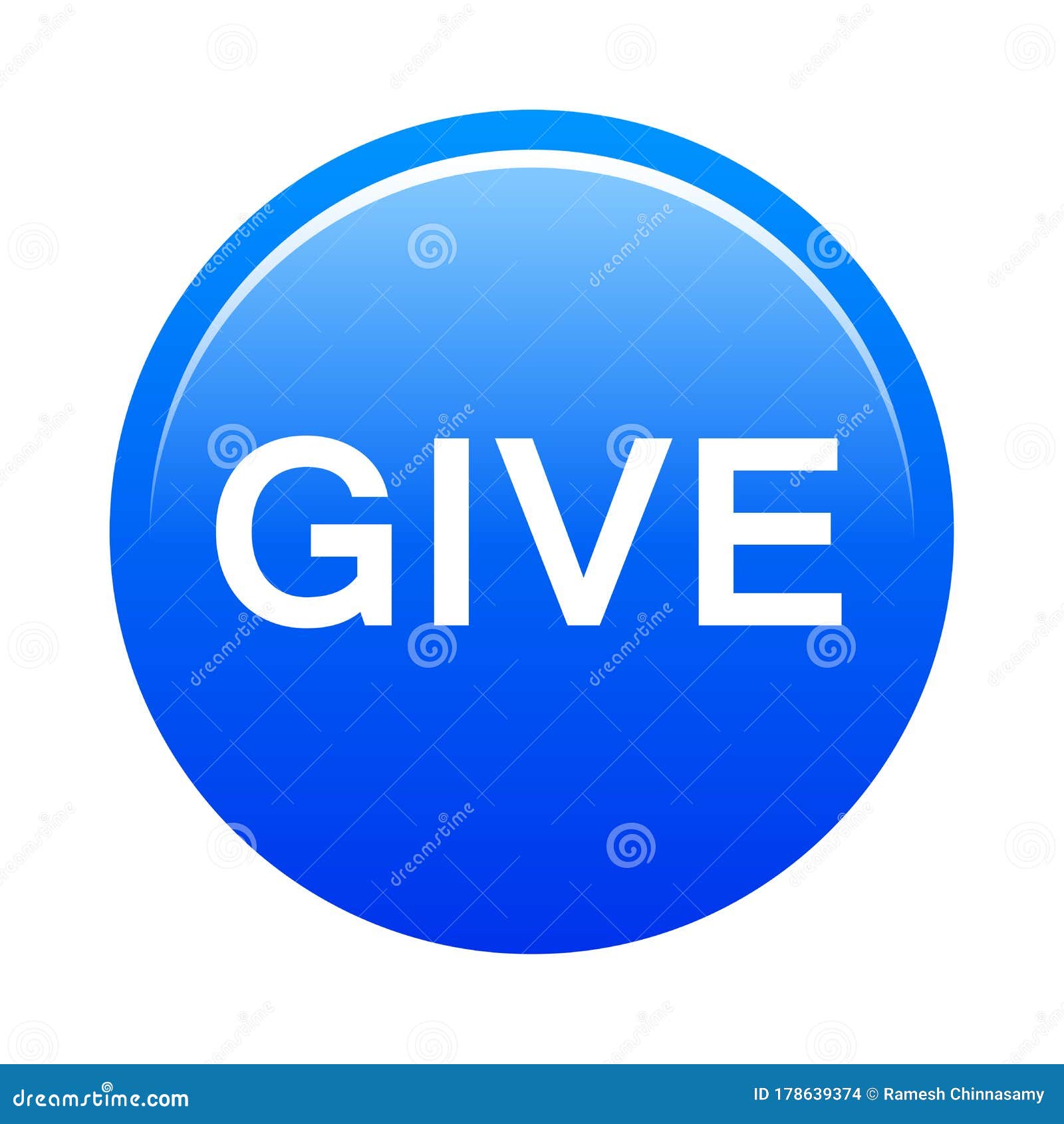 Give button stock vector. Illustration of donation, abstract - 178639374