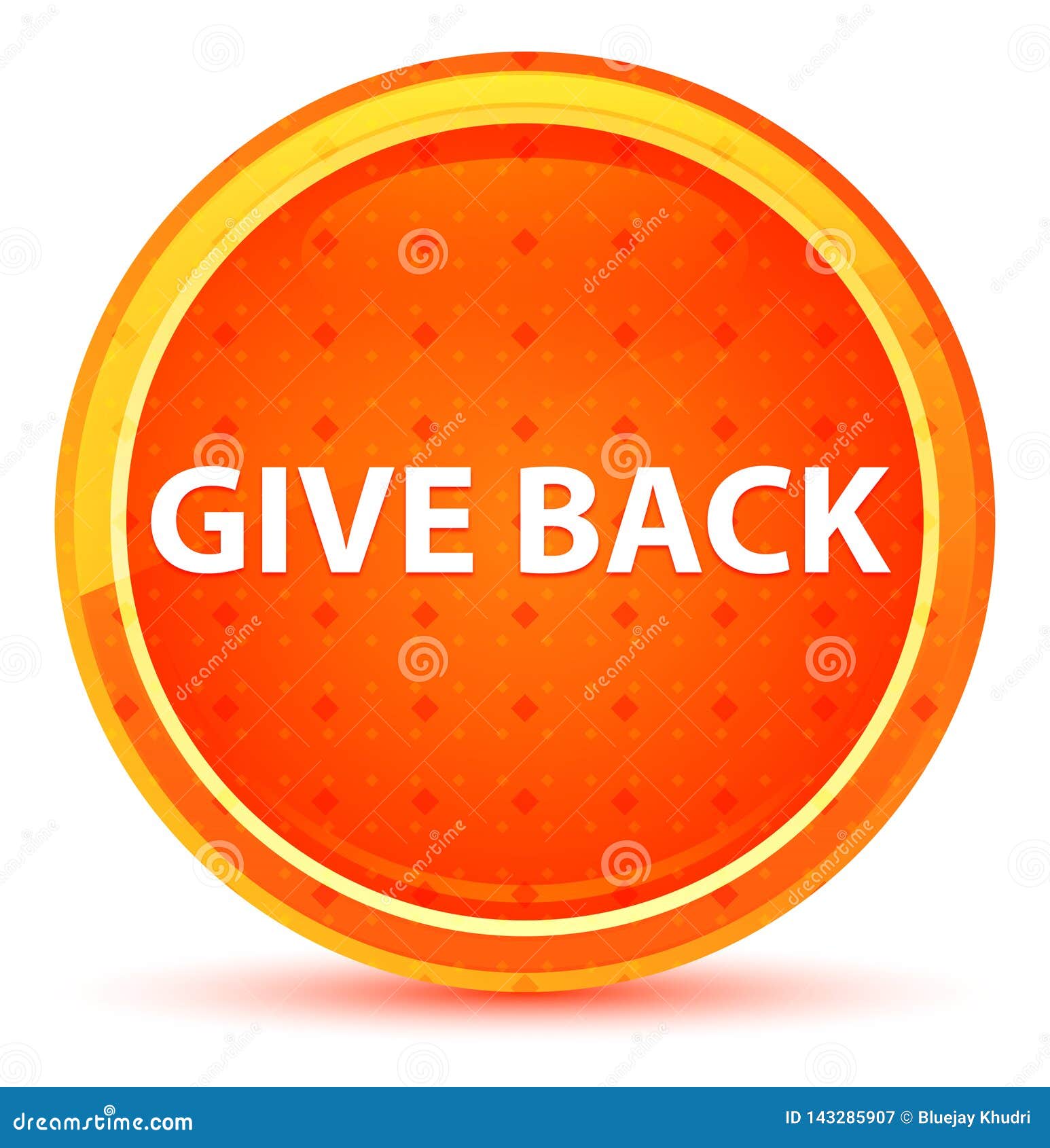 Give Back Natural Orange Round Button Stock Illustration - Illustration ...