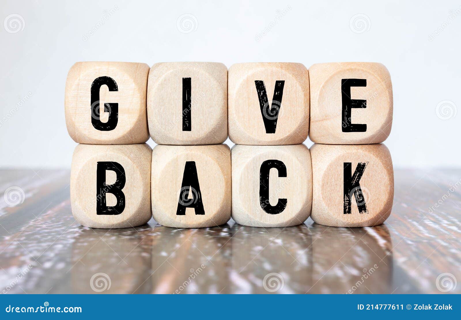 Give Back Word Written on Wood Block. Give Back Text on Table, Concept ...