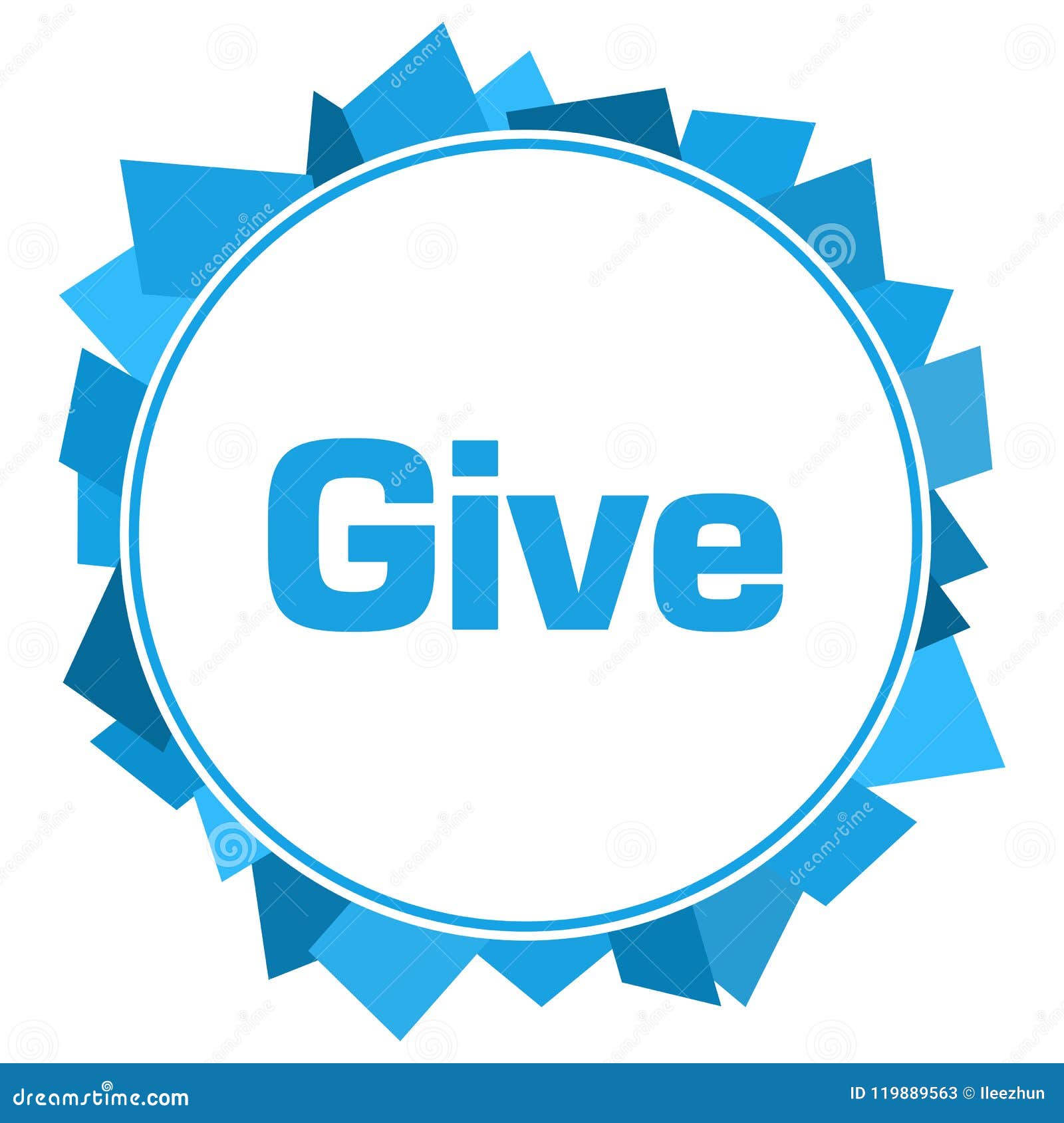 Give Blue Random Shapes Circle Stock Illustration - Illustration of ...