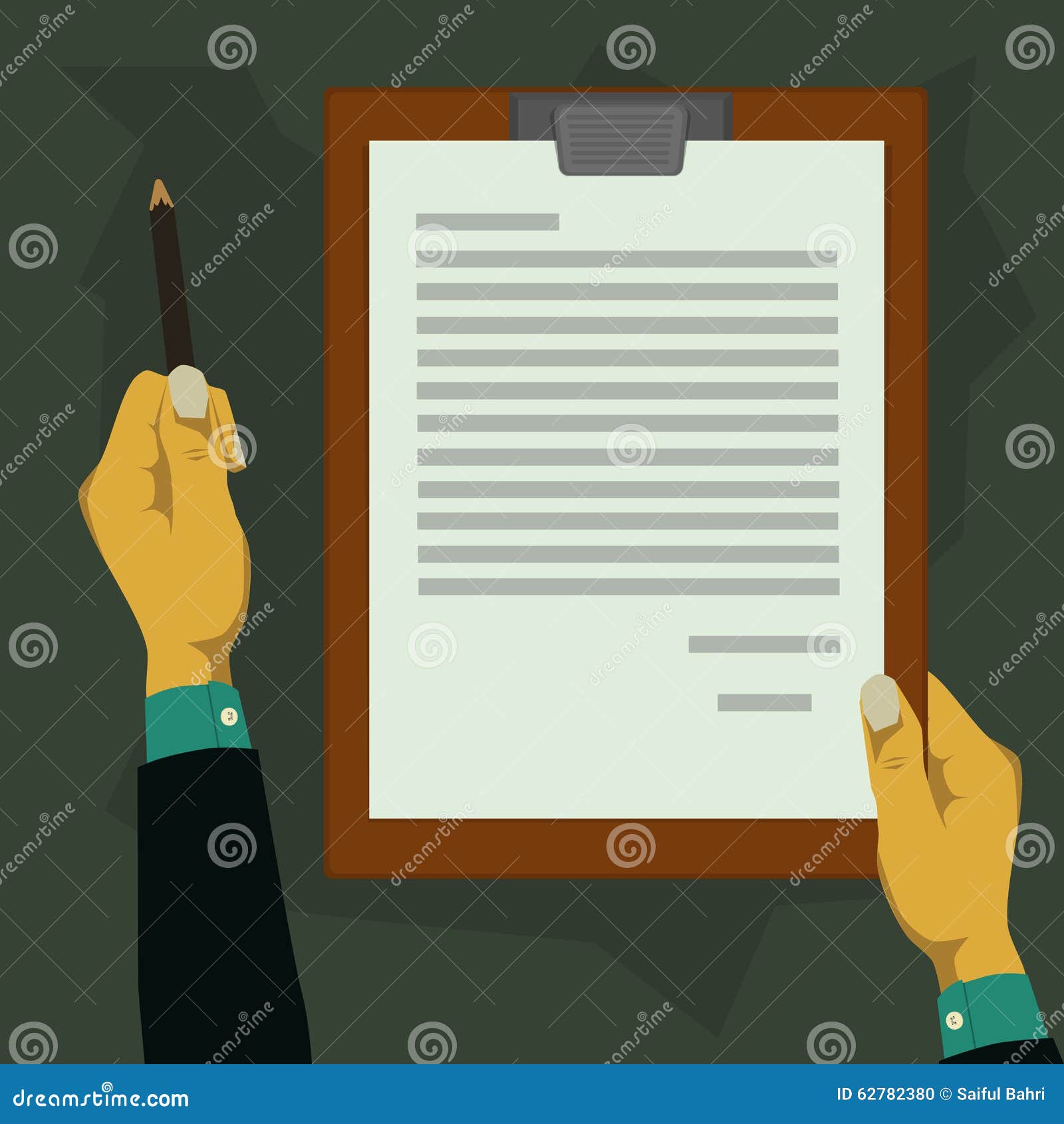 Give the Document To the Manager To Be Signed Stock Vector ...