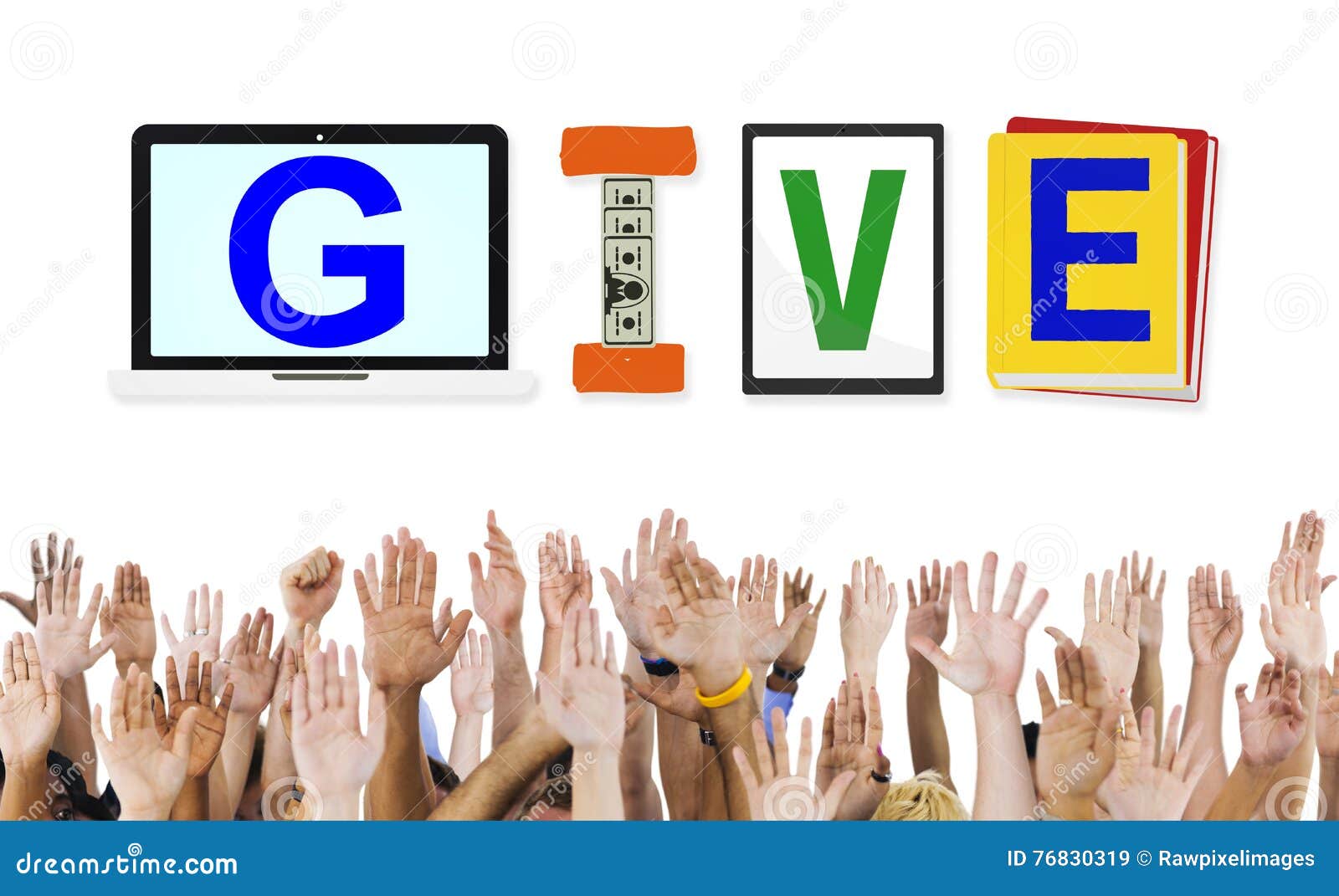 Give Donations Aid Charity Design Word Concept Stock Image - Image of ...