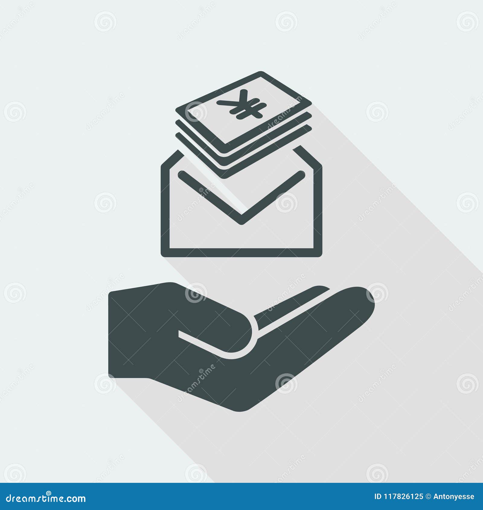 Give Envelope with Yen Banknotes - Minimal Icon Stock Vector ...