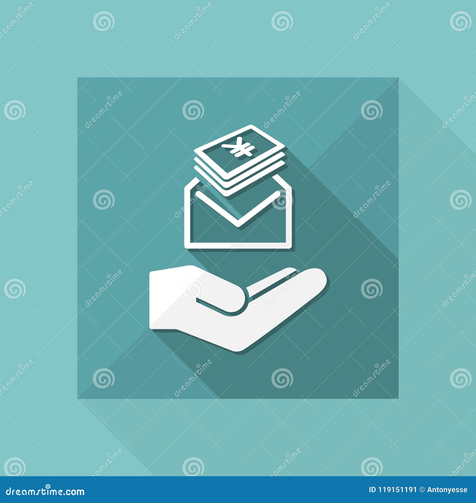 Give Envelope with Yen Banknotes - Minimal Icon Stock Vector ...