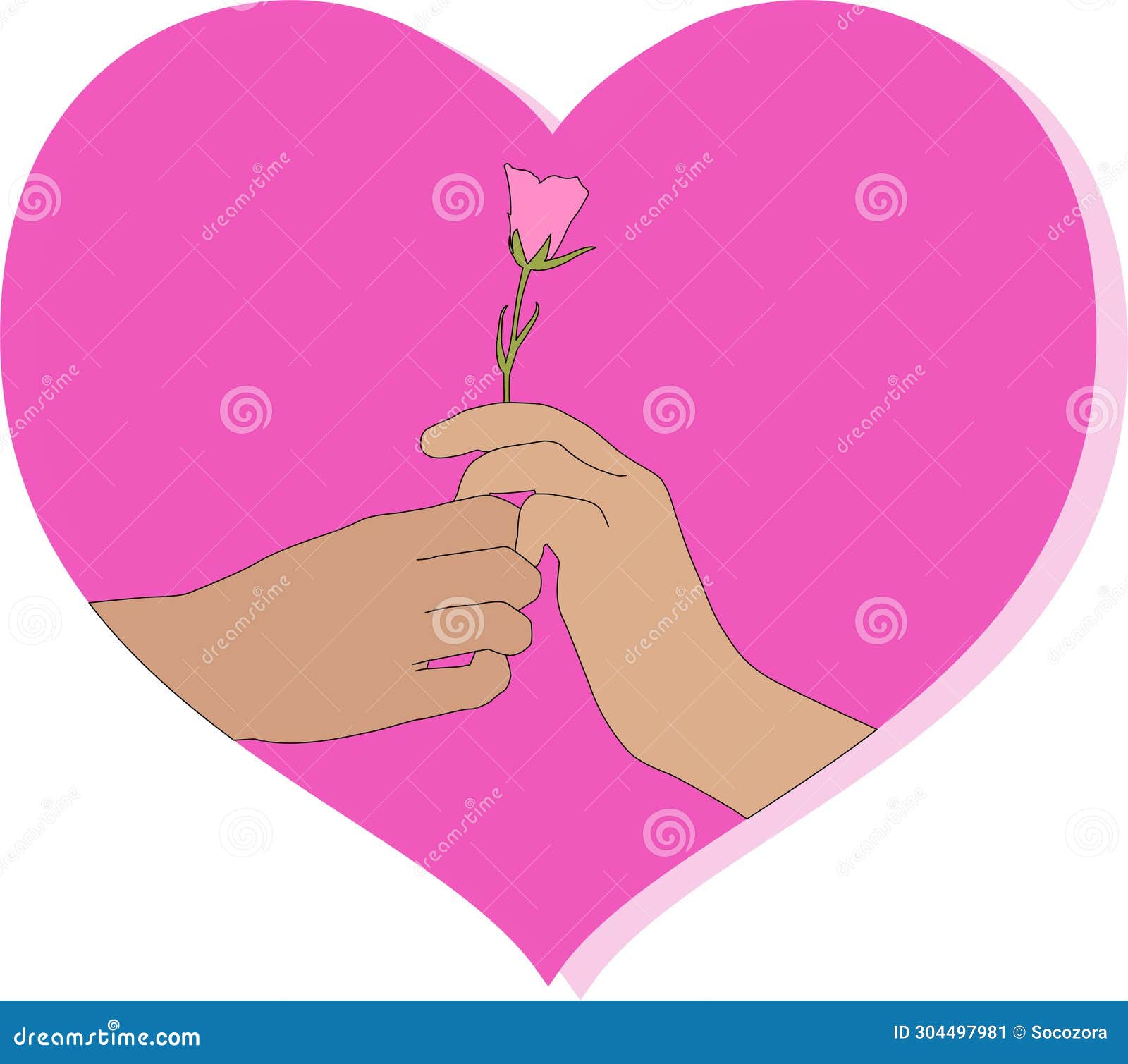 Give Flower Vector Illustration Stock Vector - Illustration of offering ...