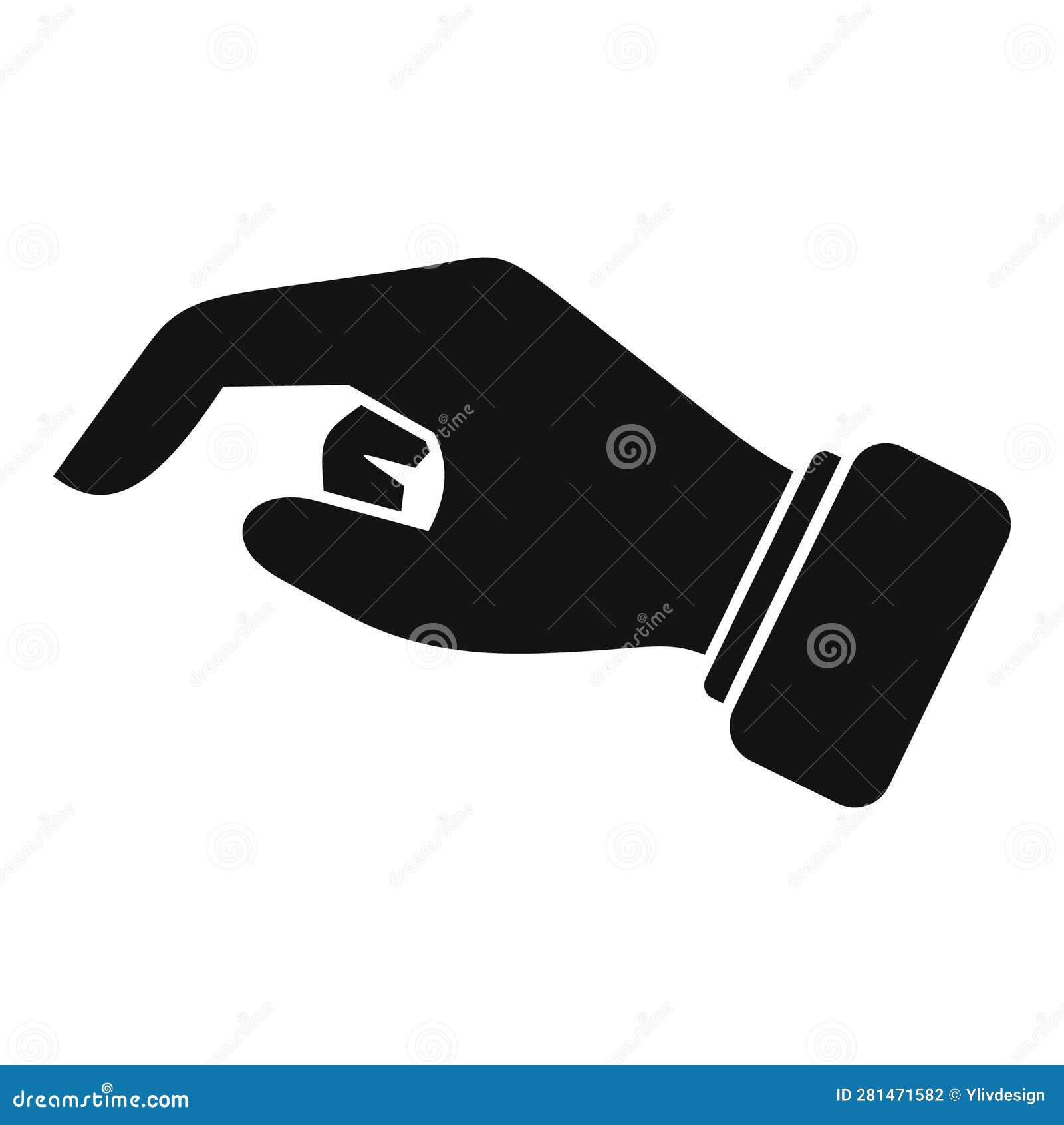 Give Gesture Icon Simple Vector. Finger Hold Stock Vector ...