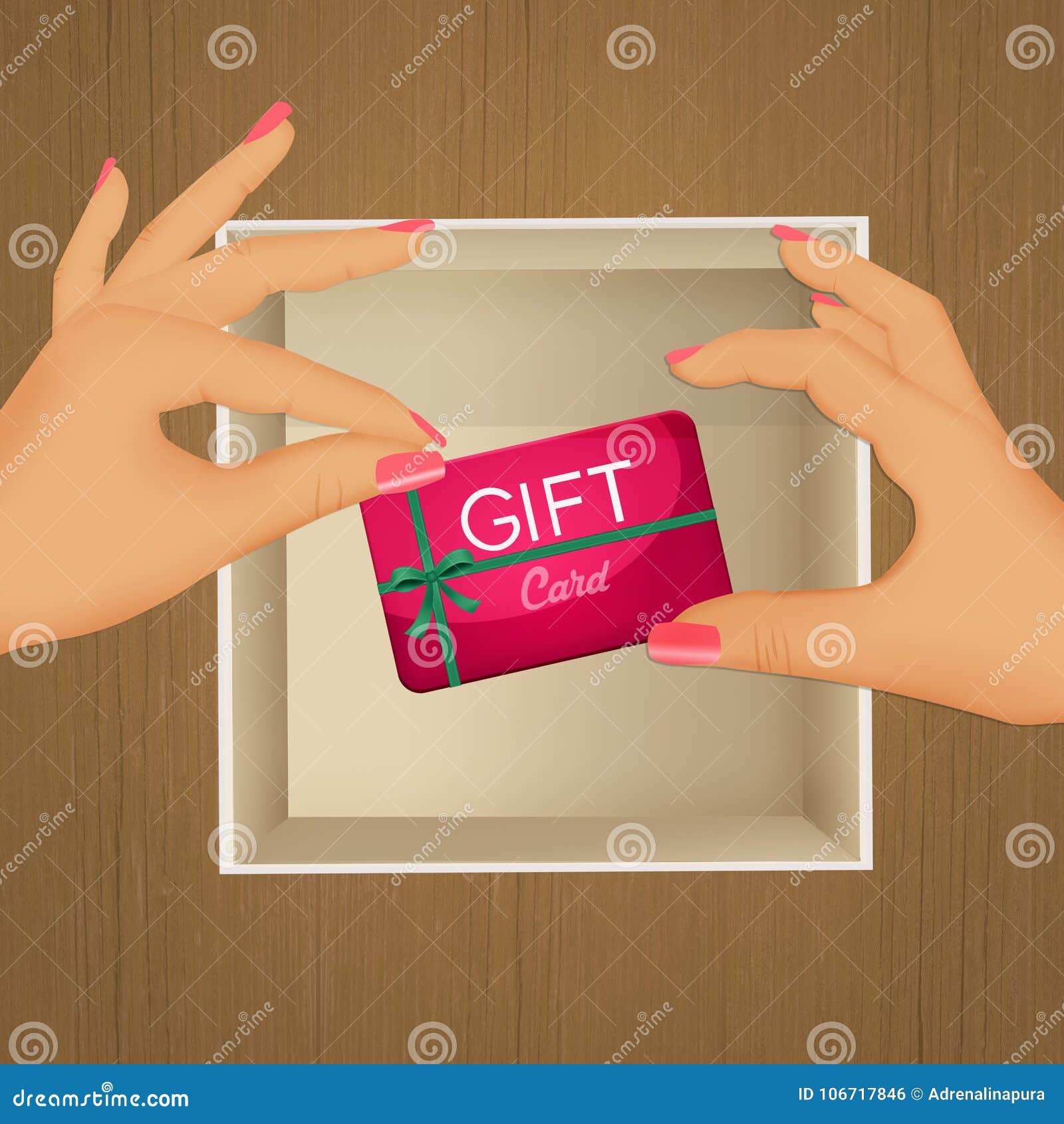 Give a gift card stock illustration. Illustration of shopping - 106717846