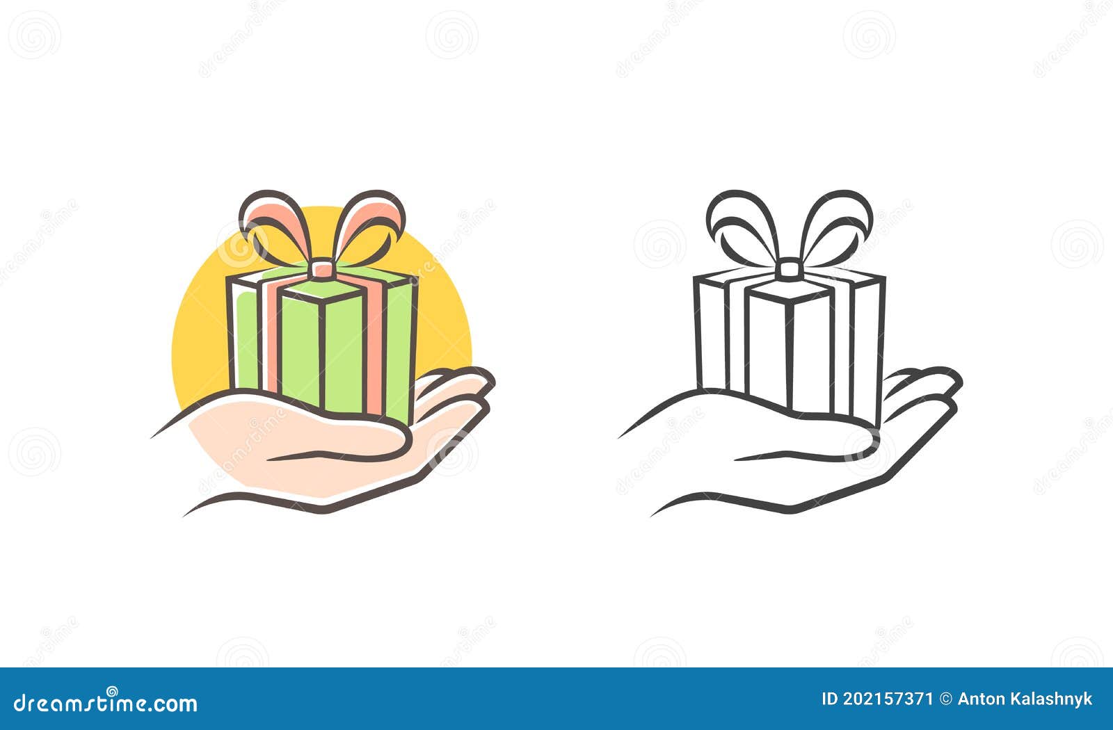 Give a gift icon stock vector. Illustration of logotype - 202157371