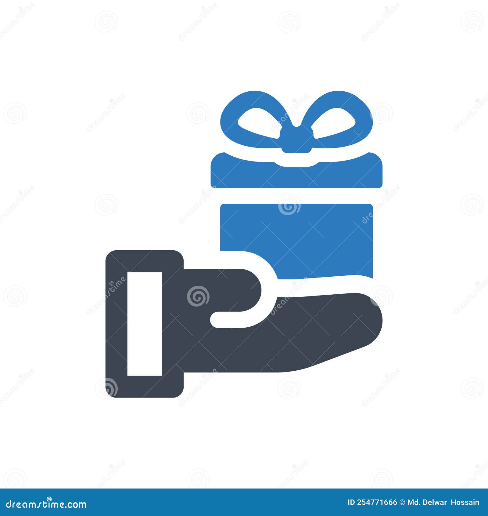 Give a gift icon stock vector. Illustration of icon - 254771666