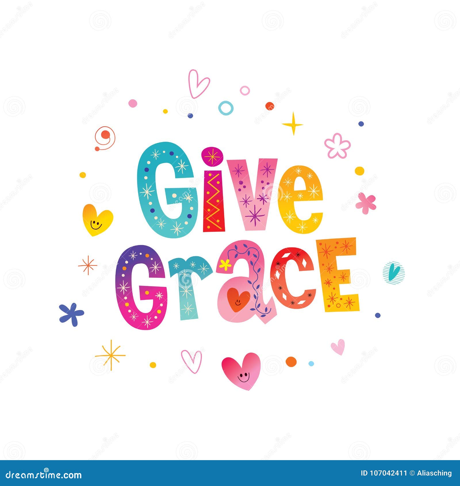Give grace stock vector. Illustration of thankfulness - 107042411