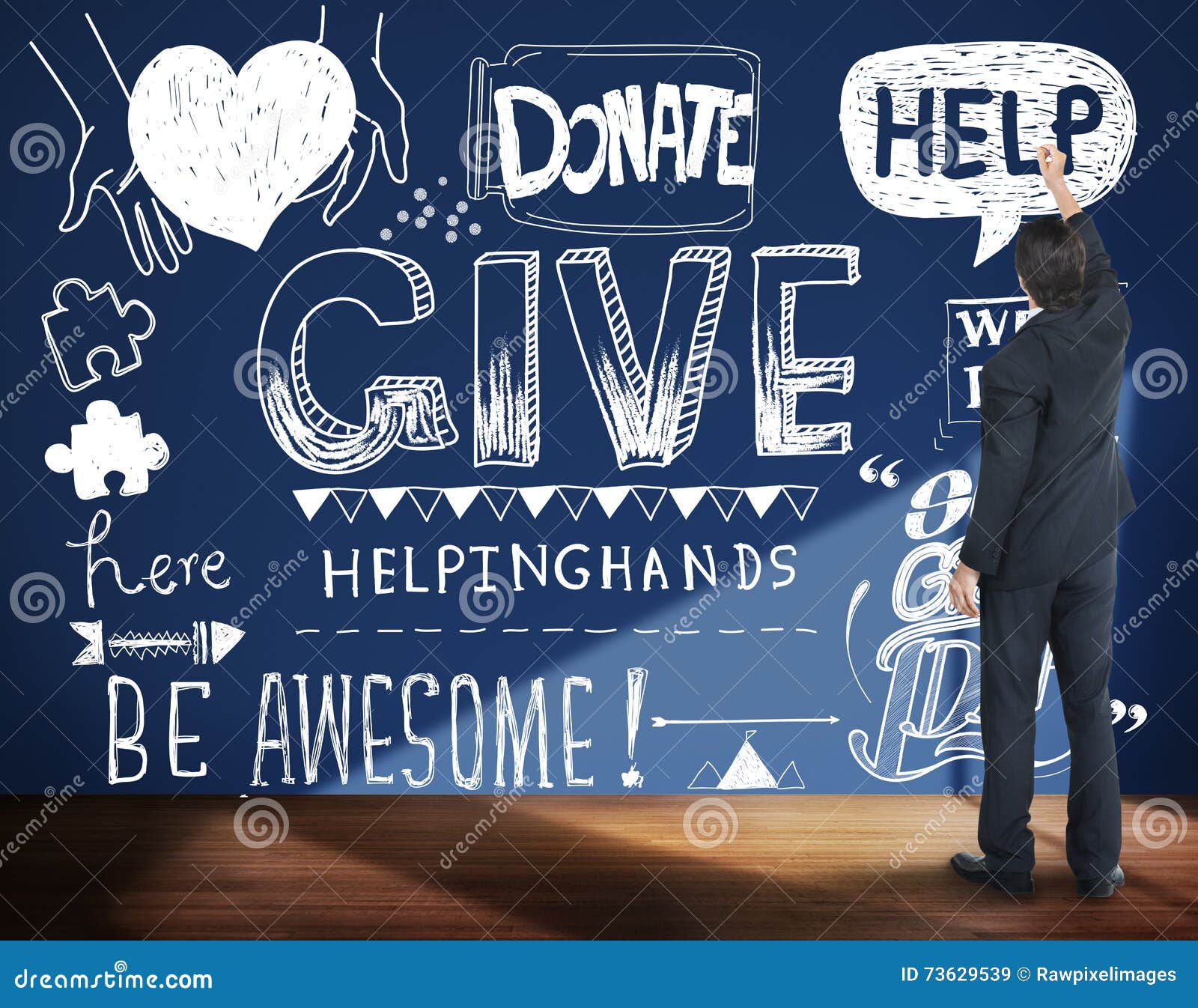 Give Help Donate Charity Aid Concept Stock Illustration - Illustration ...
