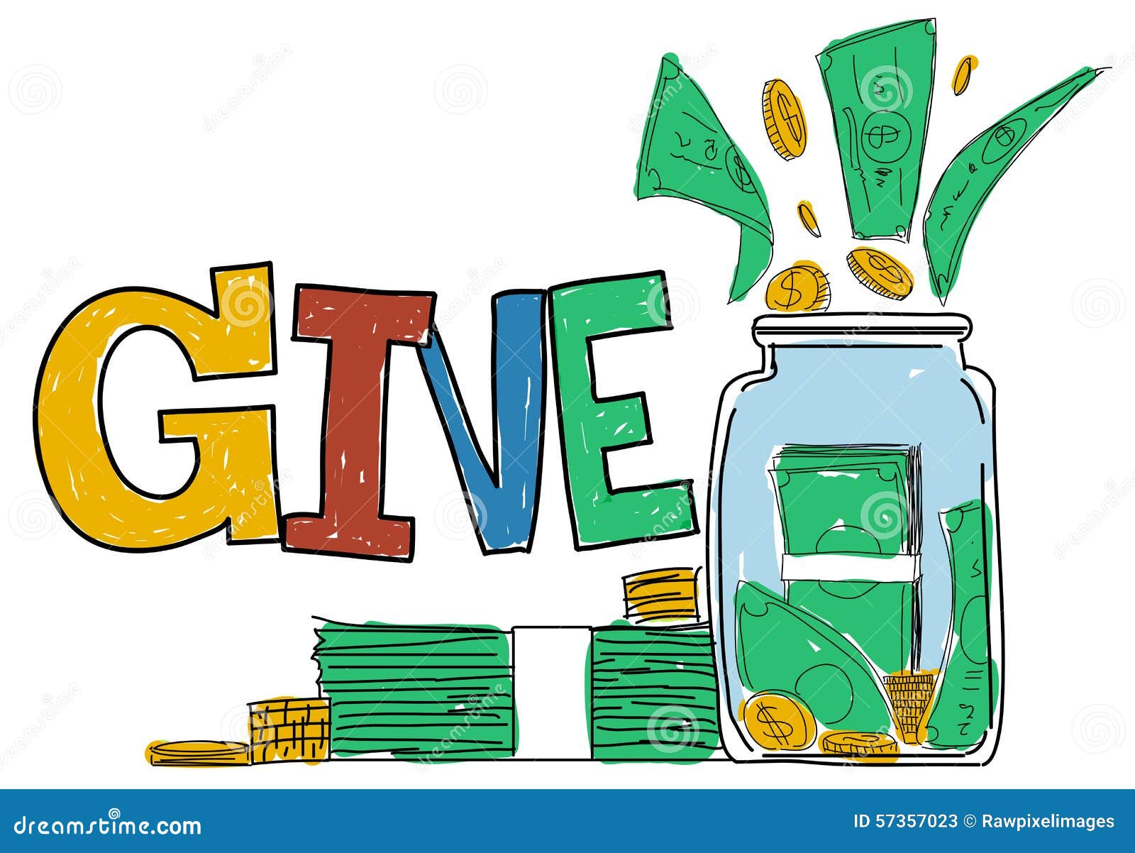Give Help Donation Charity Volunteer Concept Stock Illustration ...