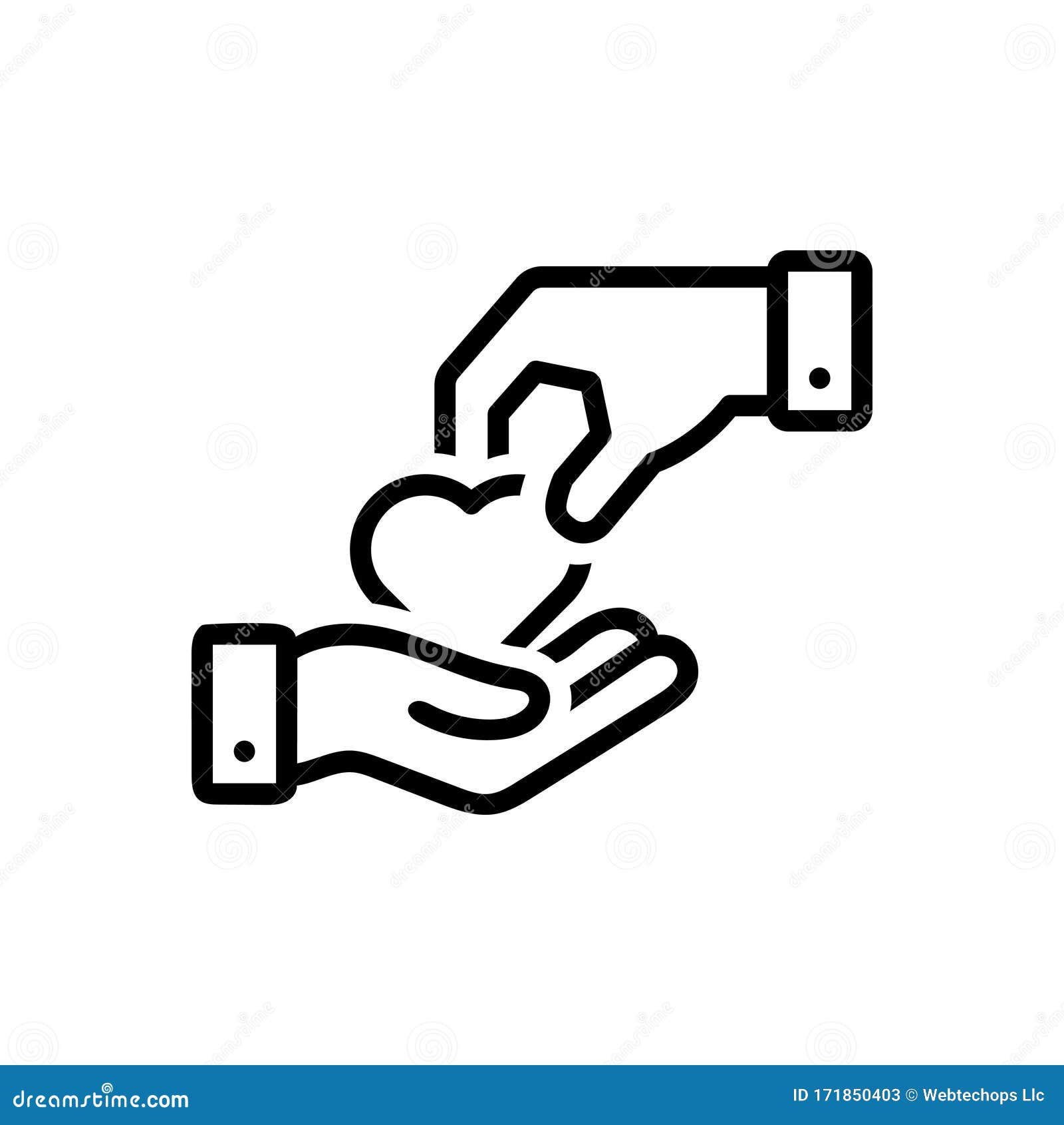 Black Line Icon for Give, Take and Donate Stock Vector - Illustration ...