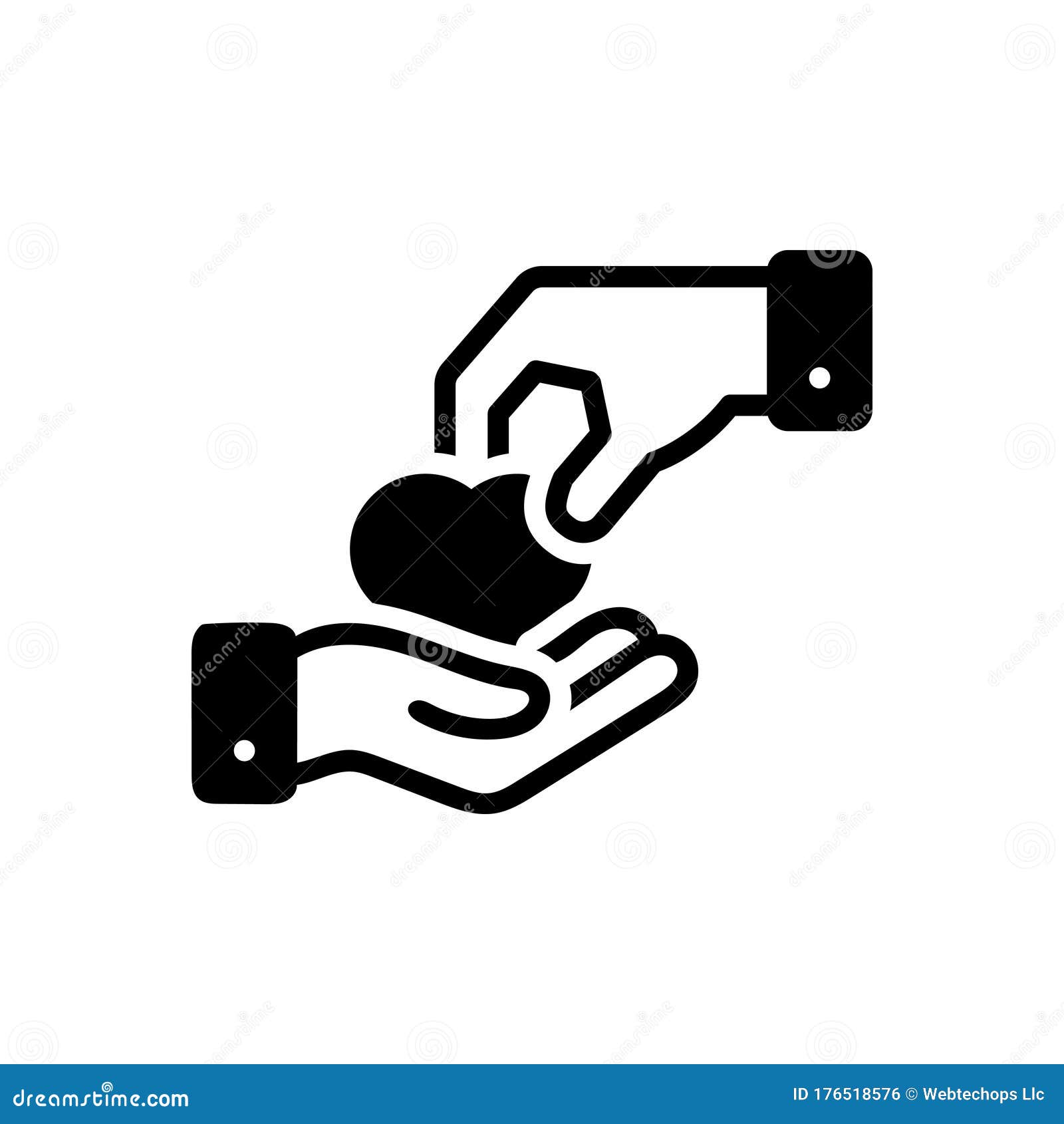 Black Solid Icon for Give, Take and Donate Stock Vector - Illustration ...