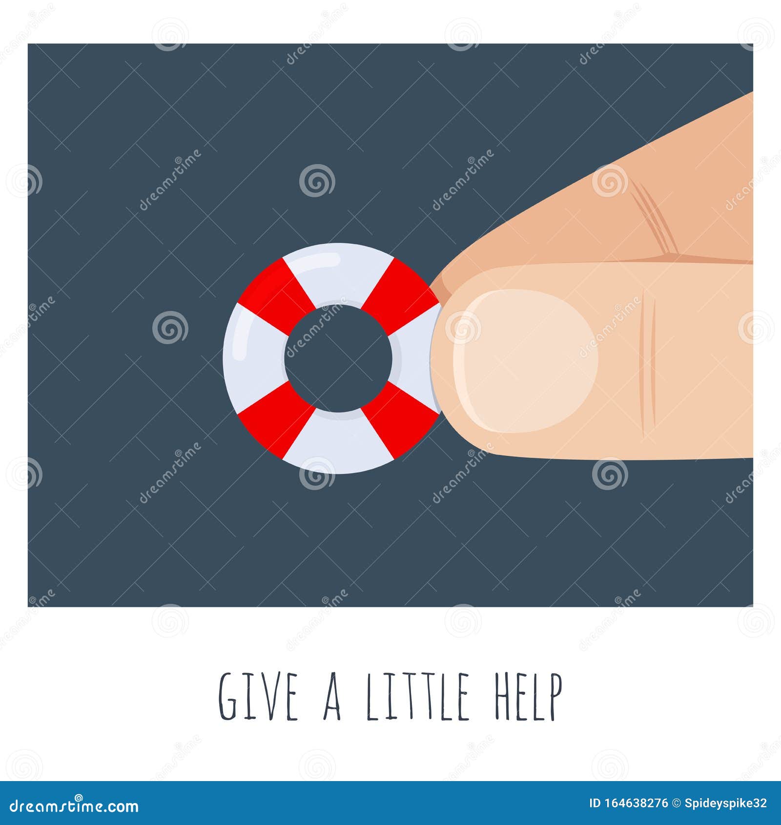 Give a Little Help. Vector Illustration Stock Vector - Illustration of ...