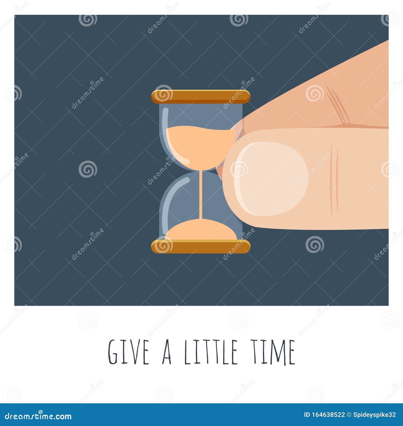 Give a Little Time. a Big Hand with a Small Sand Time Stock ...