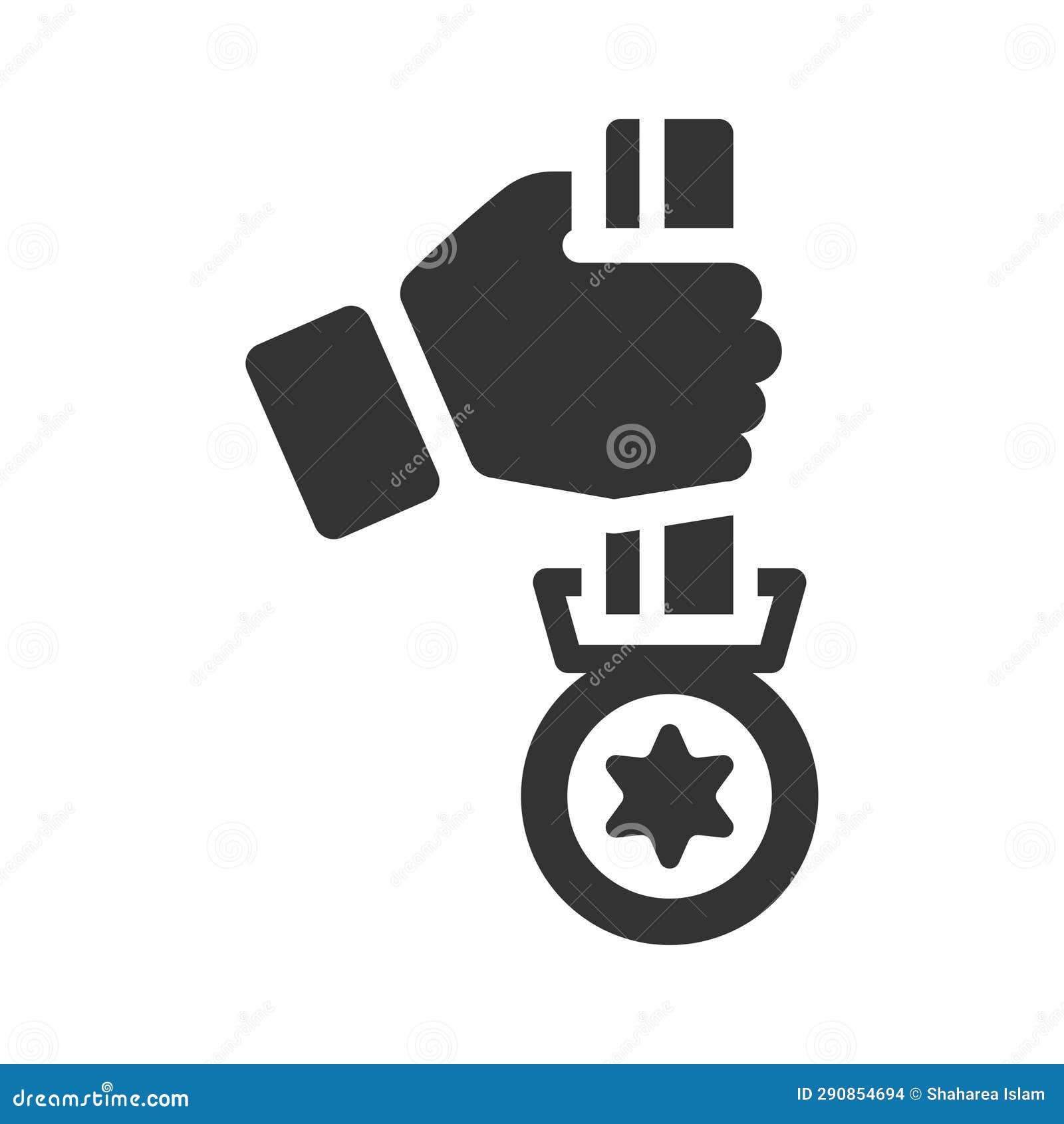 Give medal Icon stock vector. Illustration of give, rank - 290854694