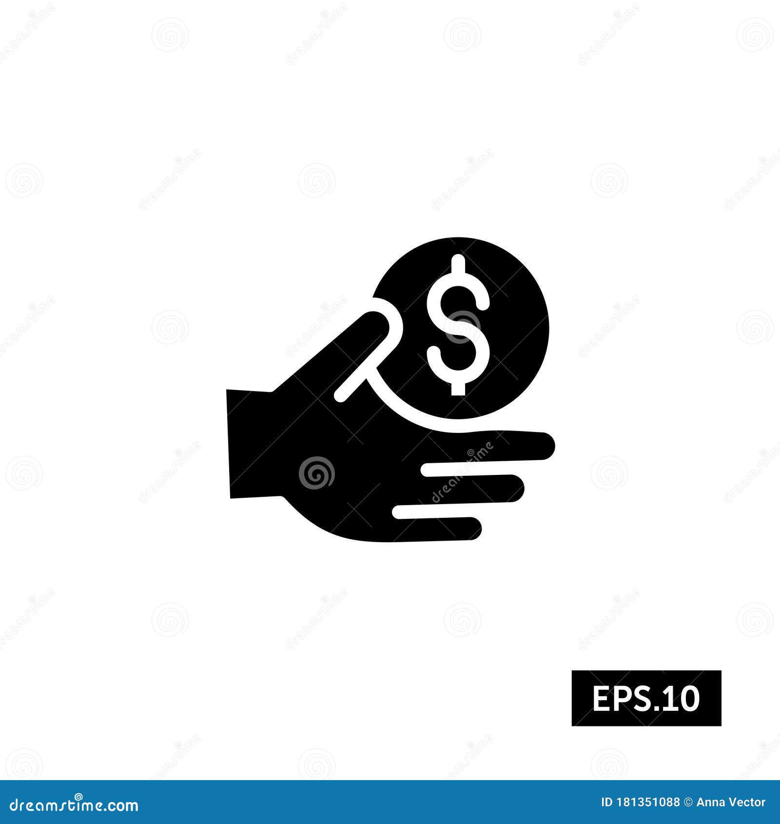 Give Money, Money Donation Icon, Save Money Sign/symbol Stock Vector ...