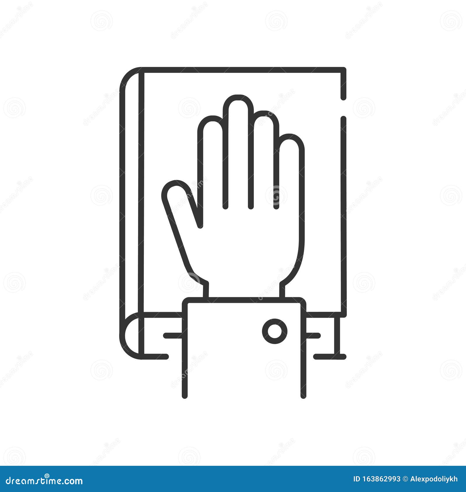 Oath Line Icon Concept Oath Vector Linear Illustration Symbol Sign
