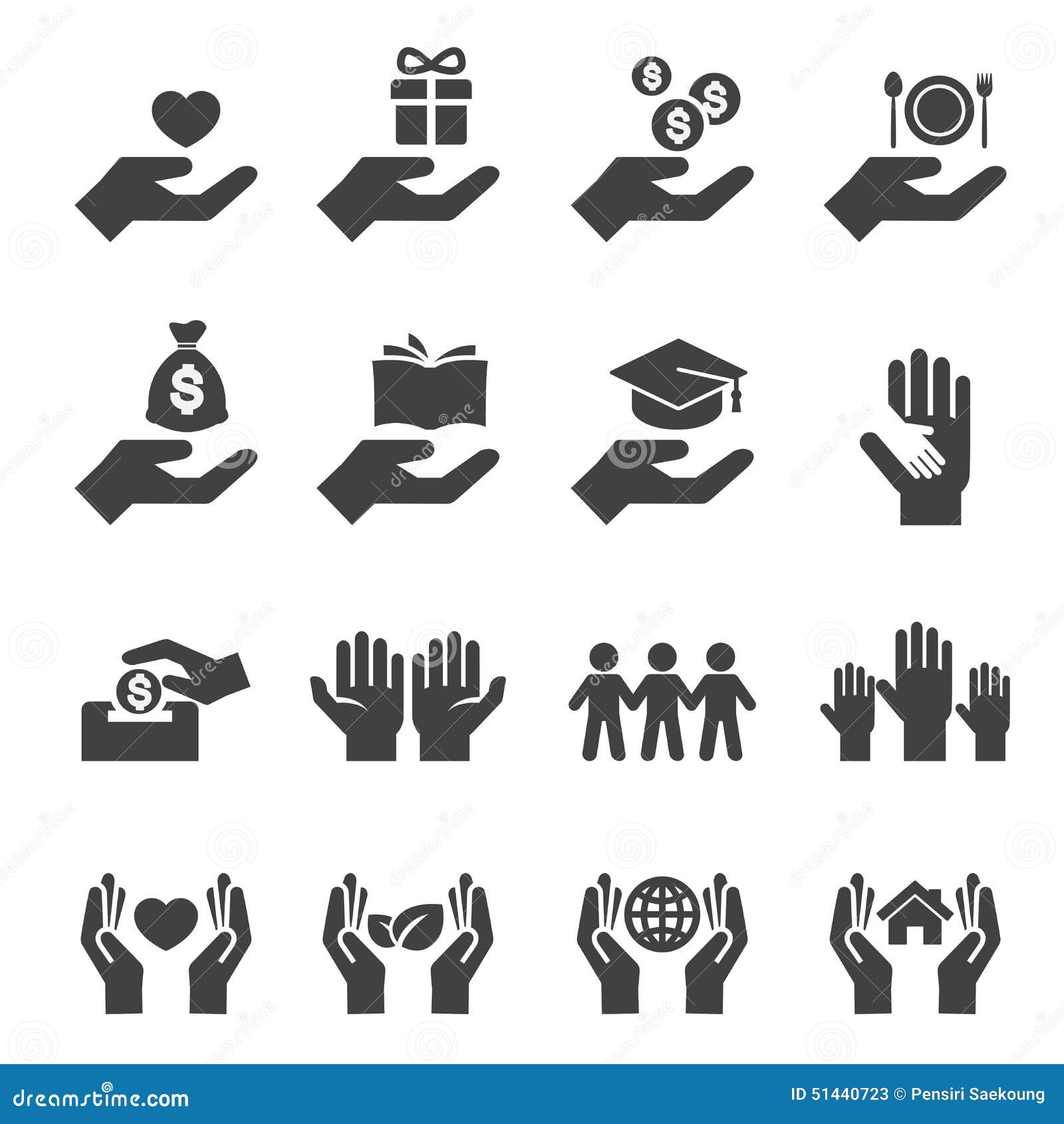 Give and protect icon stock vector. Illustration of home - 51440723