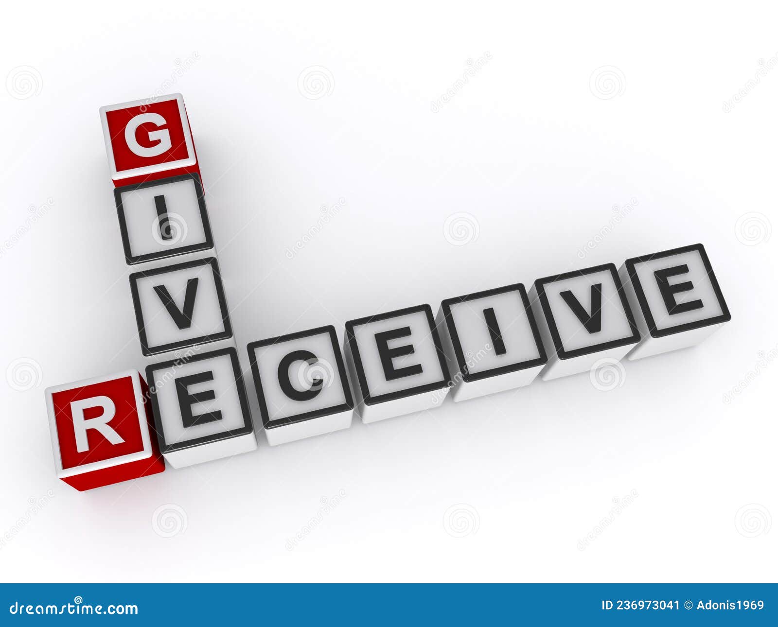 Give Receive Word On White Royalty-Free Stock Photography ...