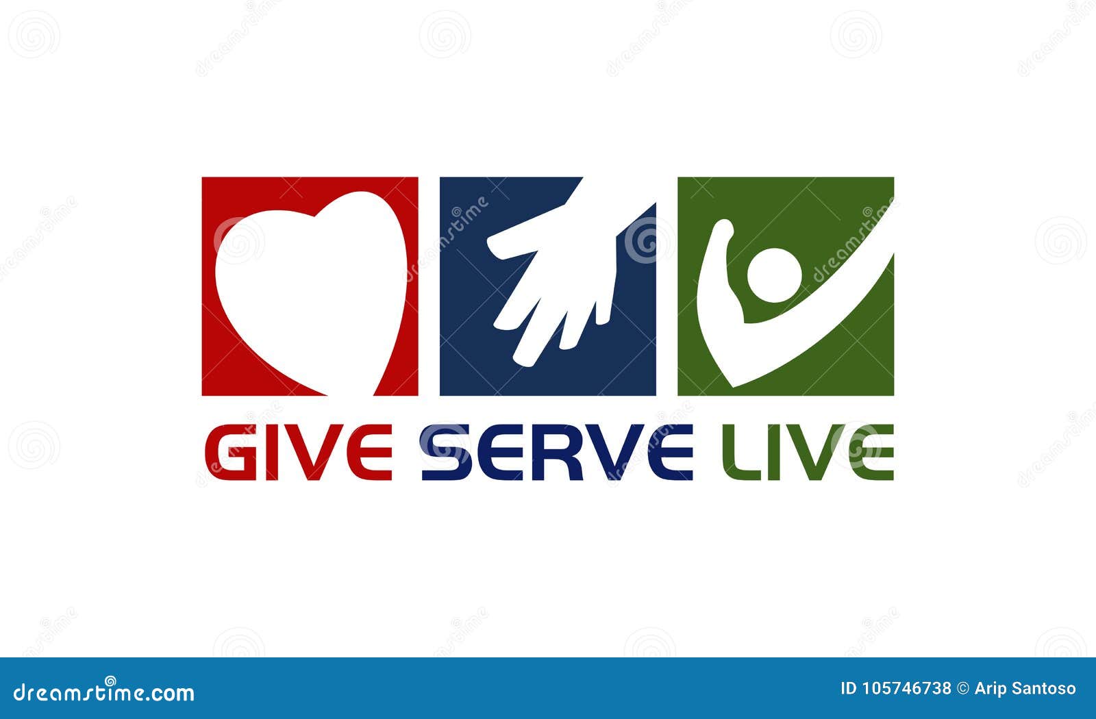 Give Serve Live stock vector. Illustration of vector - 105746738