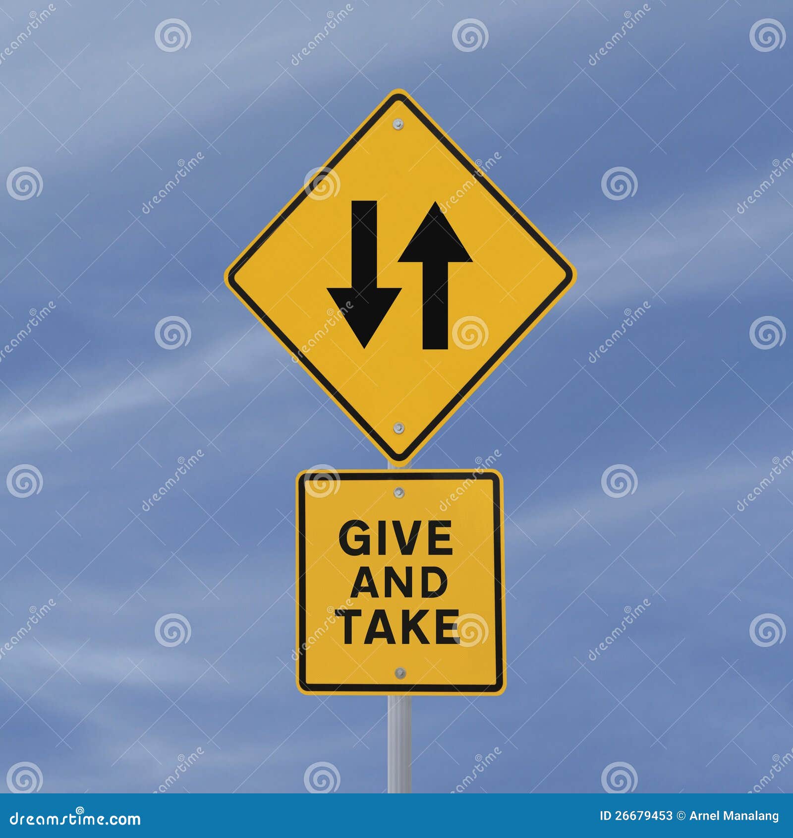 Give and Take stock image. Image of twoway, warning, sharing - 26679453
