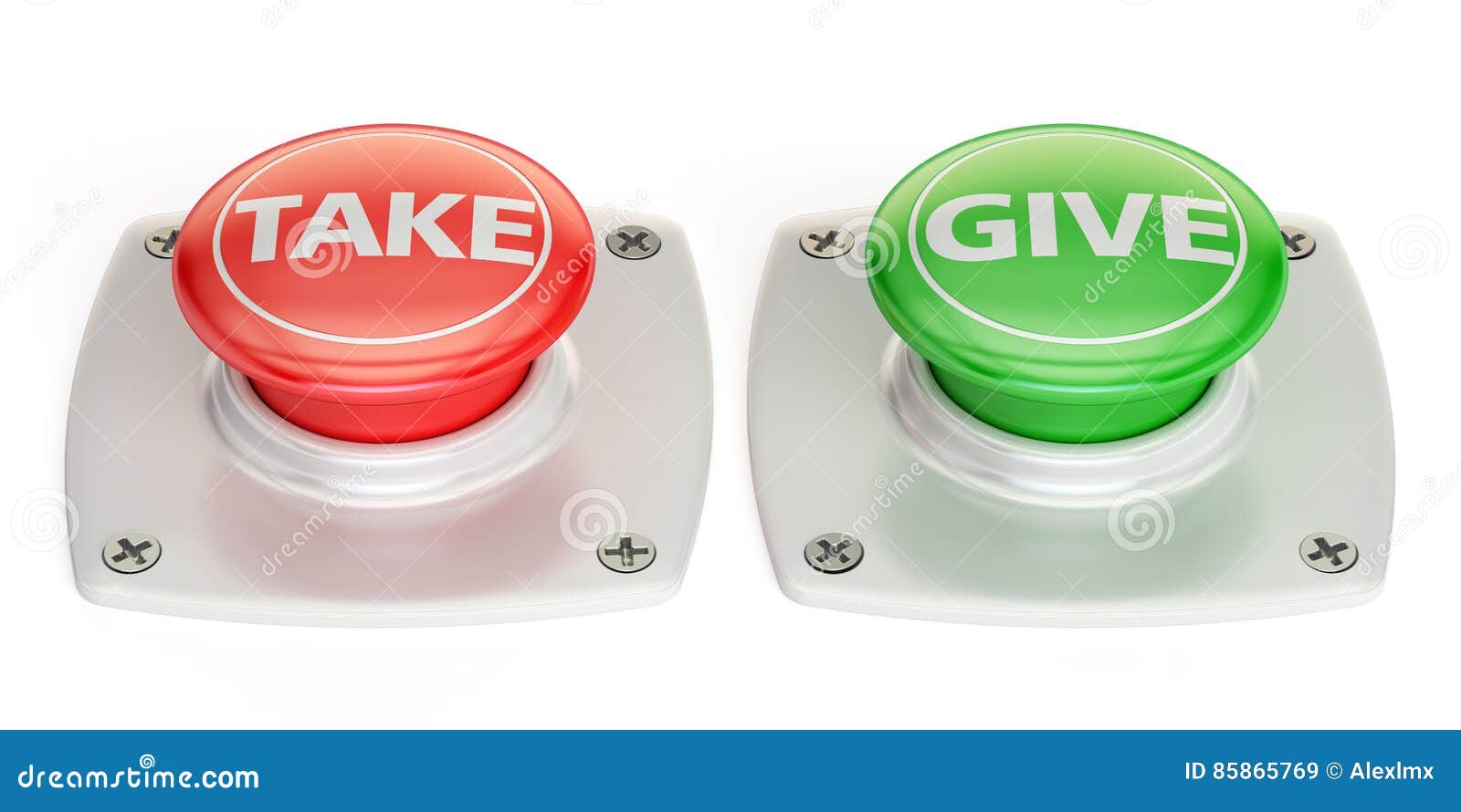 Give Take Push Button 3d Rendering Stock Illustrations – 2 Give Take ...