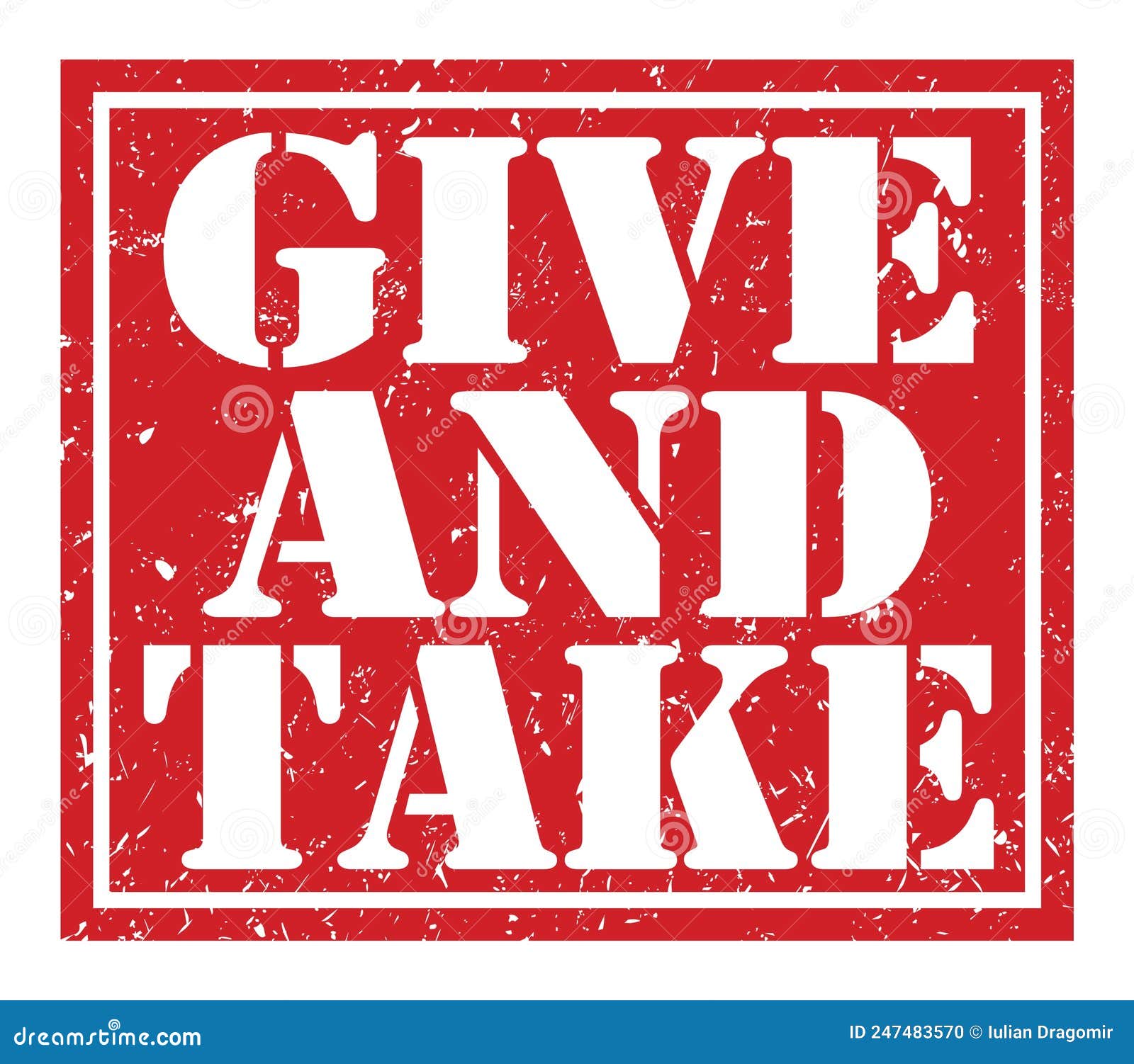 GIVE and TAKE, Text Written on Red Stamp Sign Stock Illustration ...