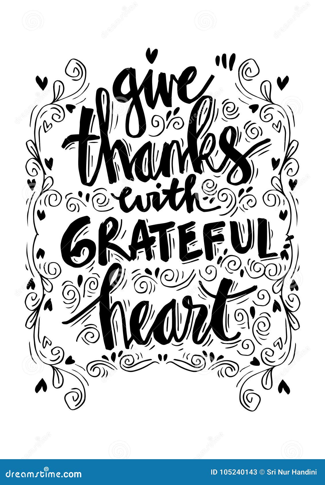 Give Thanks with Grateful Heart Stock Vector - Illustration of design ... Give Thanks with Grateful Heart Stock Vector - Illustration of design ...