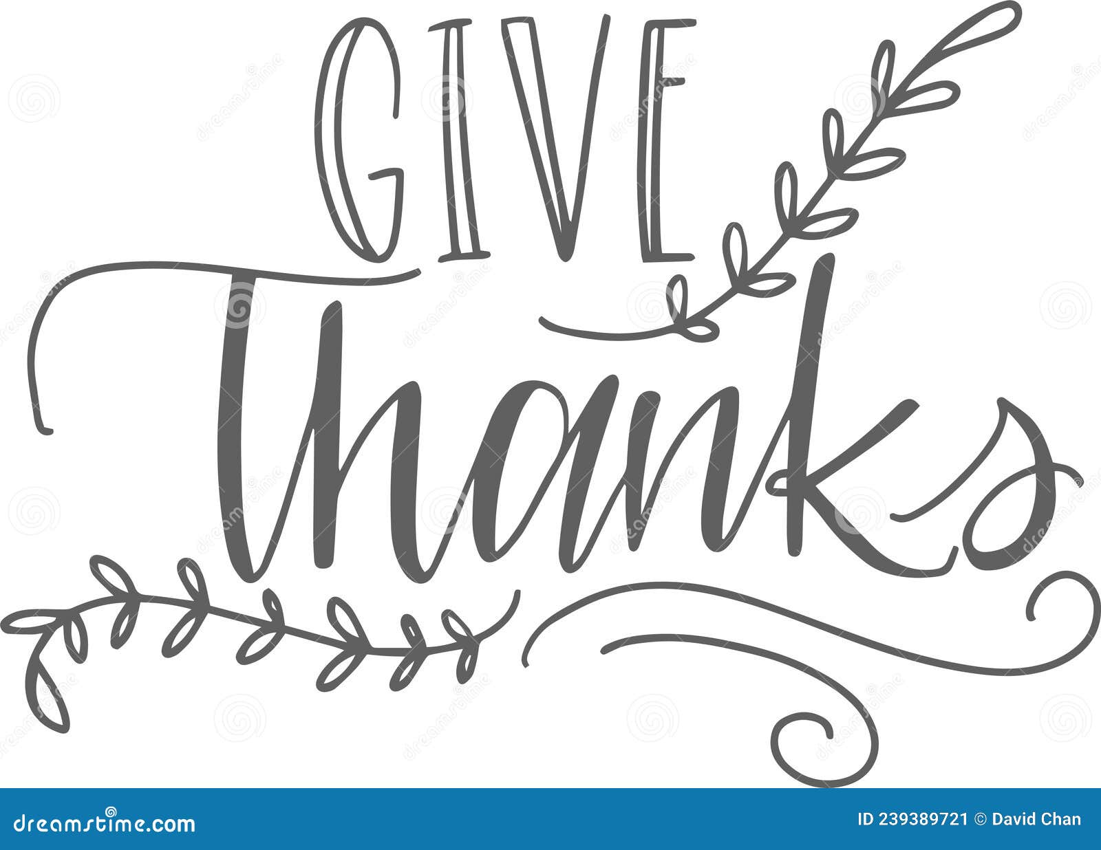Give Thanks Signs Inspirational Quotes Stock Vector - Illustration of ...