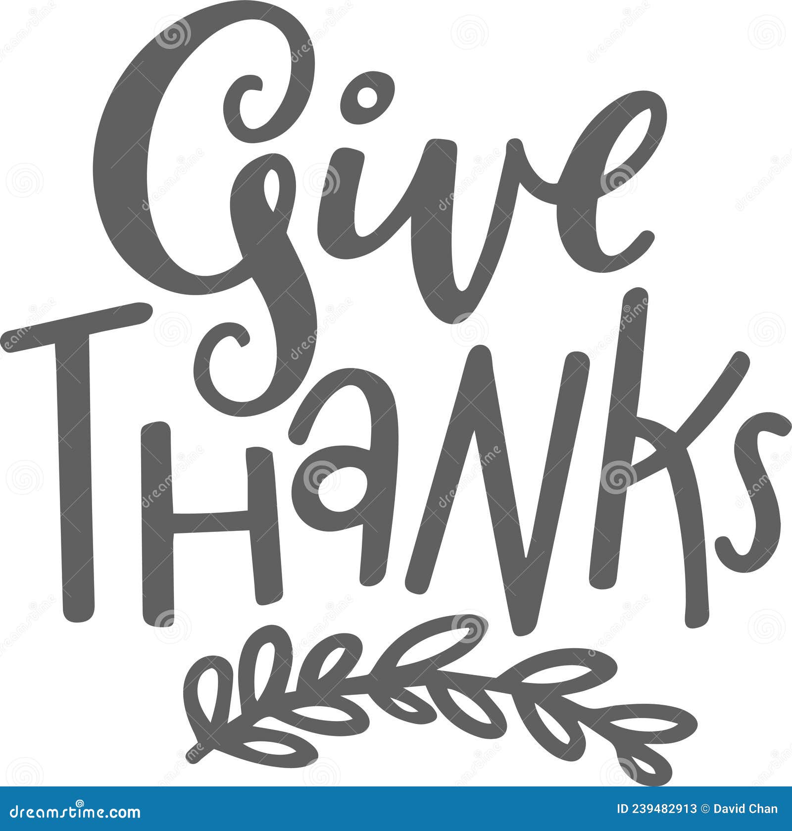 Give Thanks Signs Inspirational Quotes Stock Vector - Illustration of ...