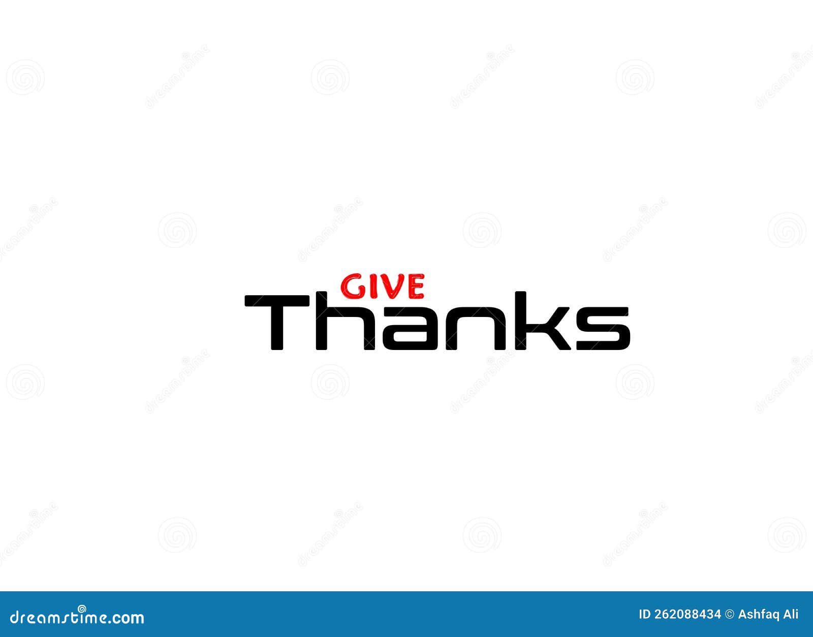 Give Thanks Text Design Illustration on White Background Stock ...