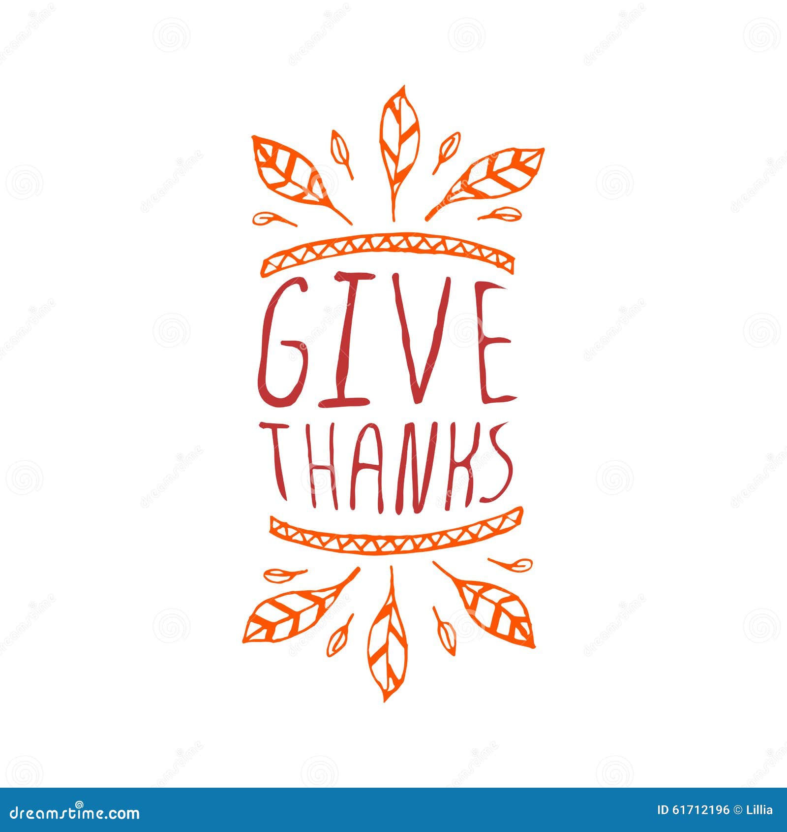 Give Thanks - Typographic Element Stock Vector - Illustration of ...