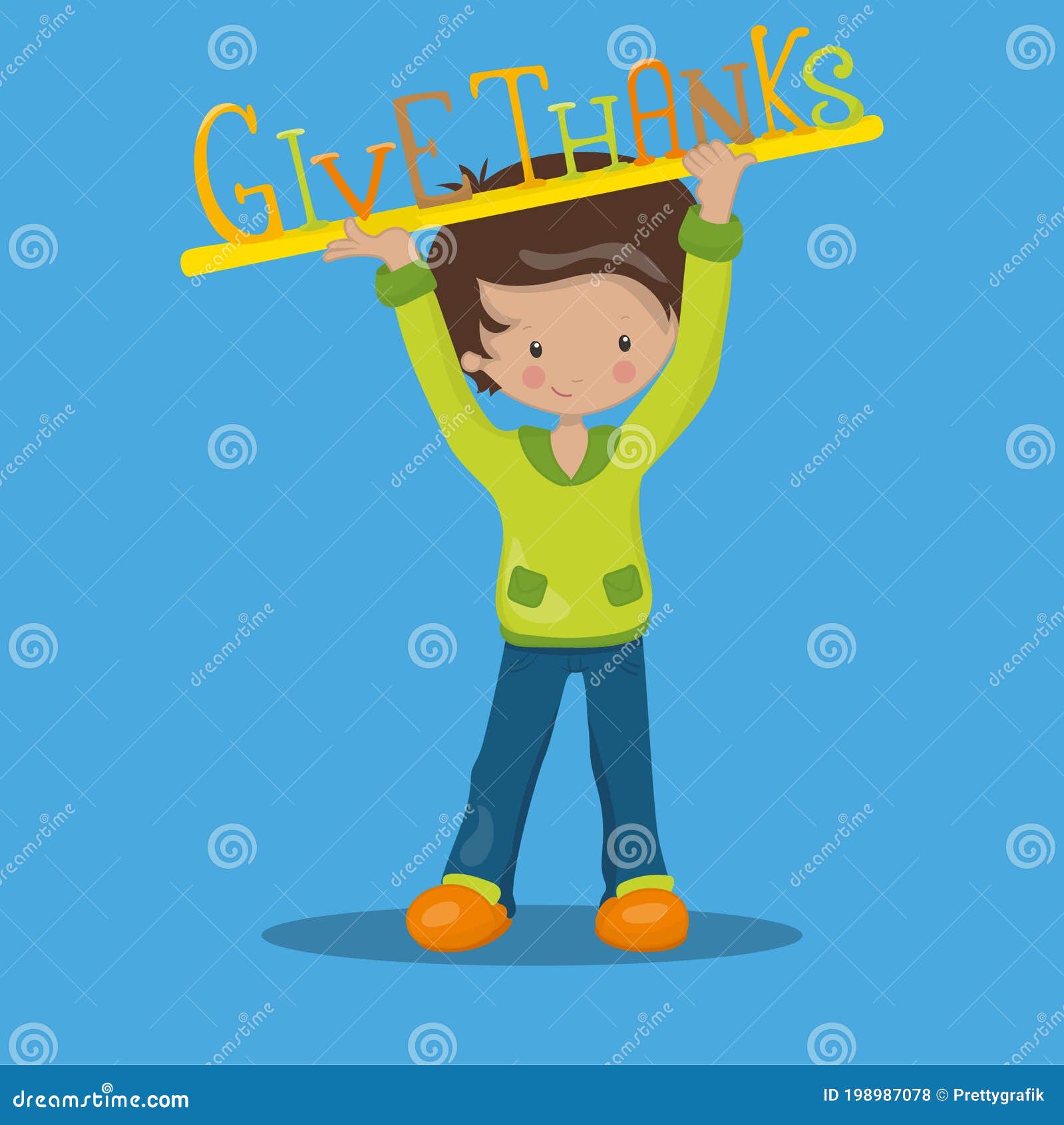 Give thanks 35 stock vector. Illustration of vector - 198987078