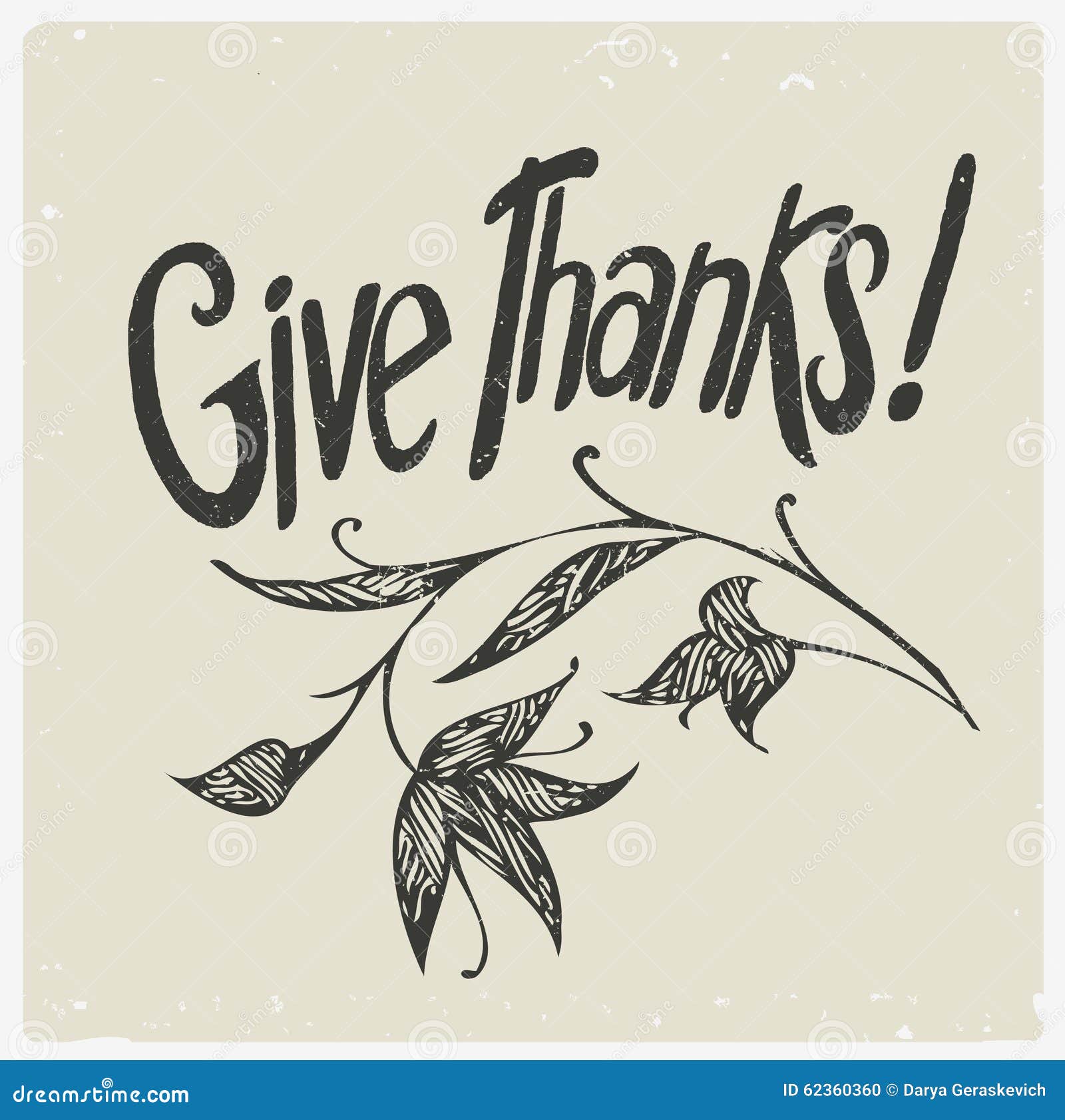 Give Thanks. Vector Image. | CartoonDealer.com #62360360
