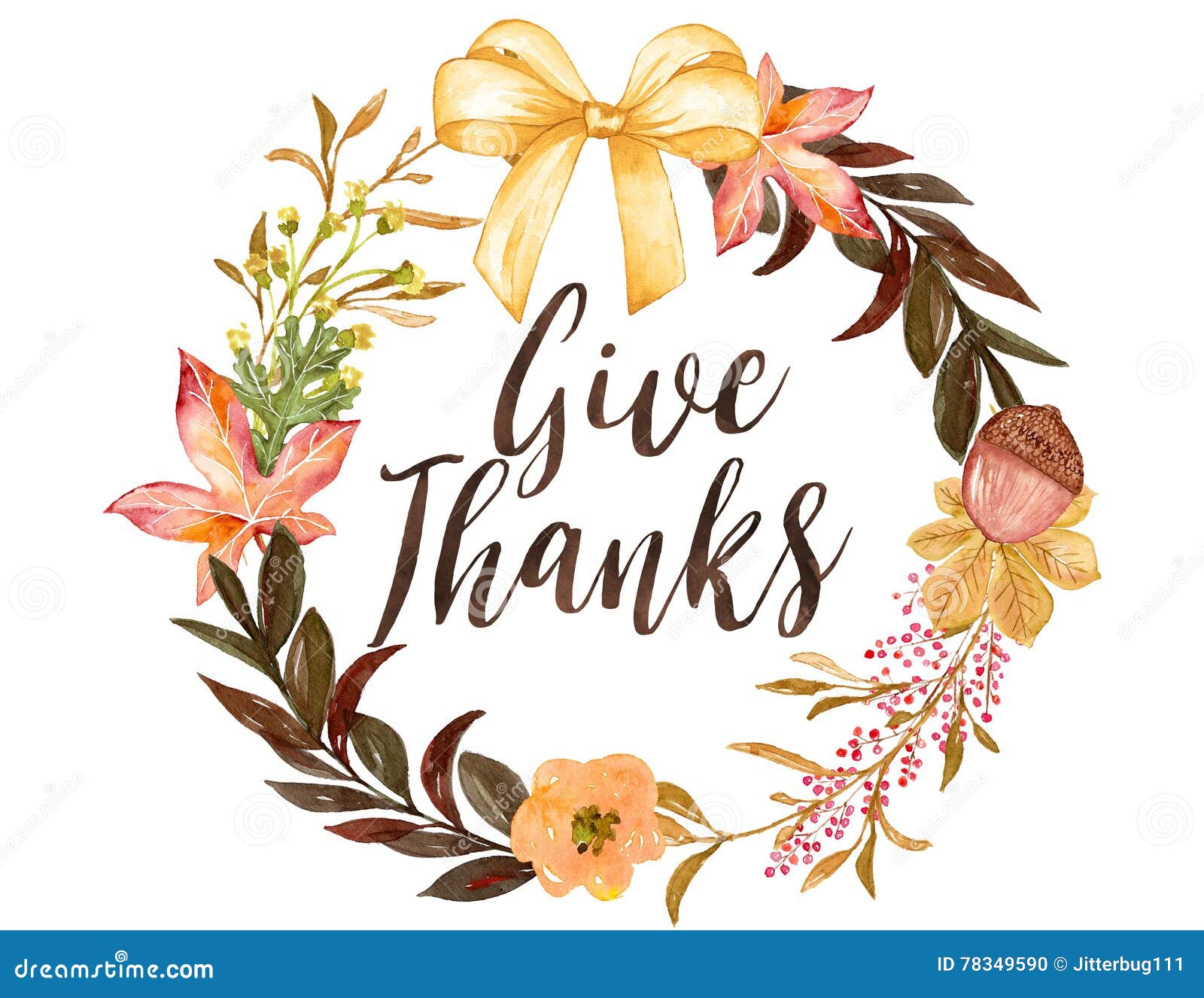 Give Thanks stock illustration. Illustration of november - 78349590