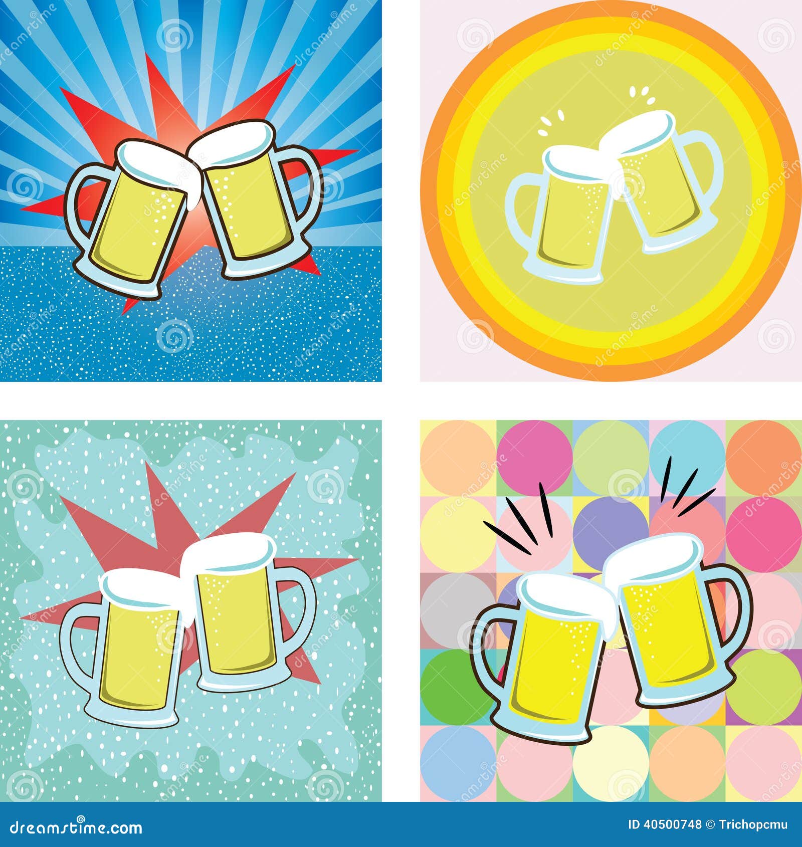 Give a Toast of Beer Graphic Stock Vector - Illustration of celebration ...
