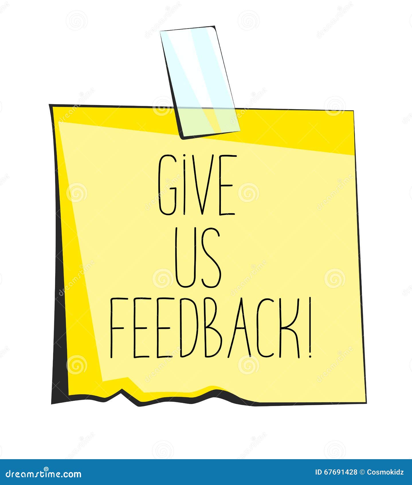 Feedback Sticky Notes Great Job Praise Stock Photo | CartoonDealer.com ...