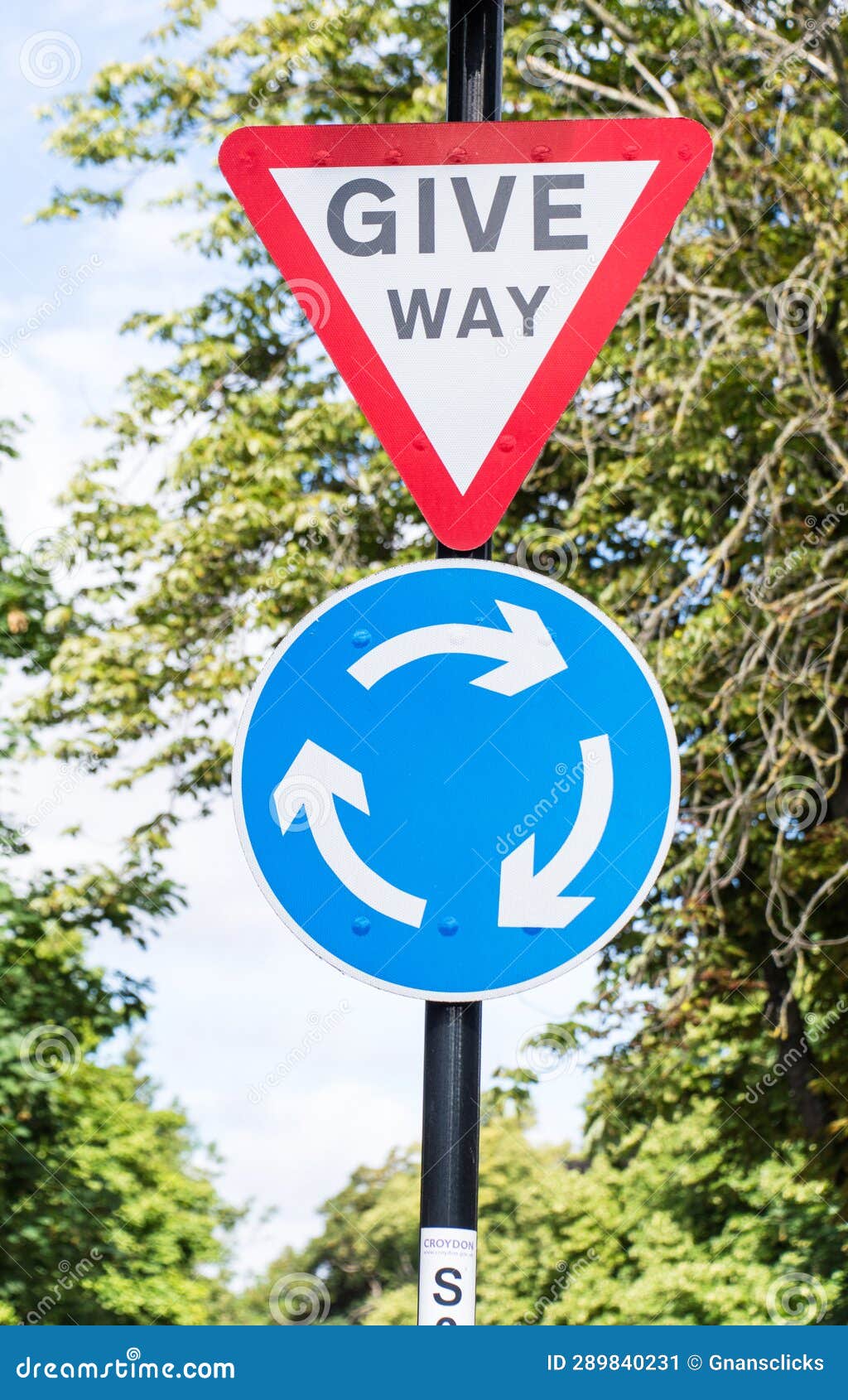 Roundabout Give Way Sign Royalty-Free Stock Photo | CartoonDealer.com ...