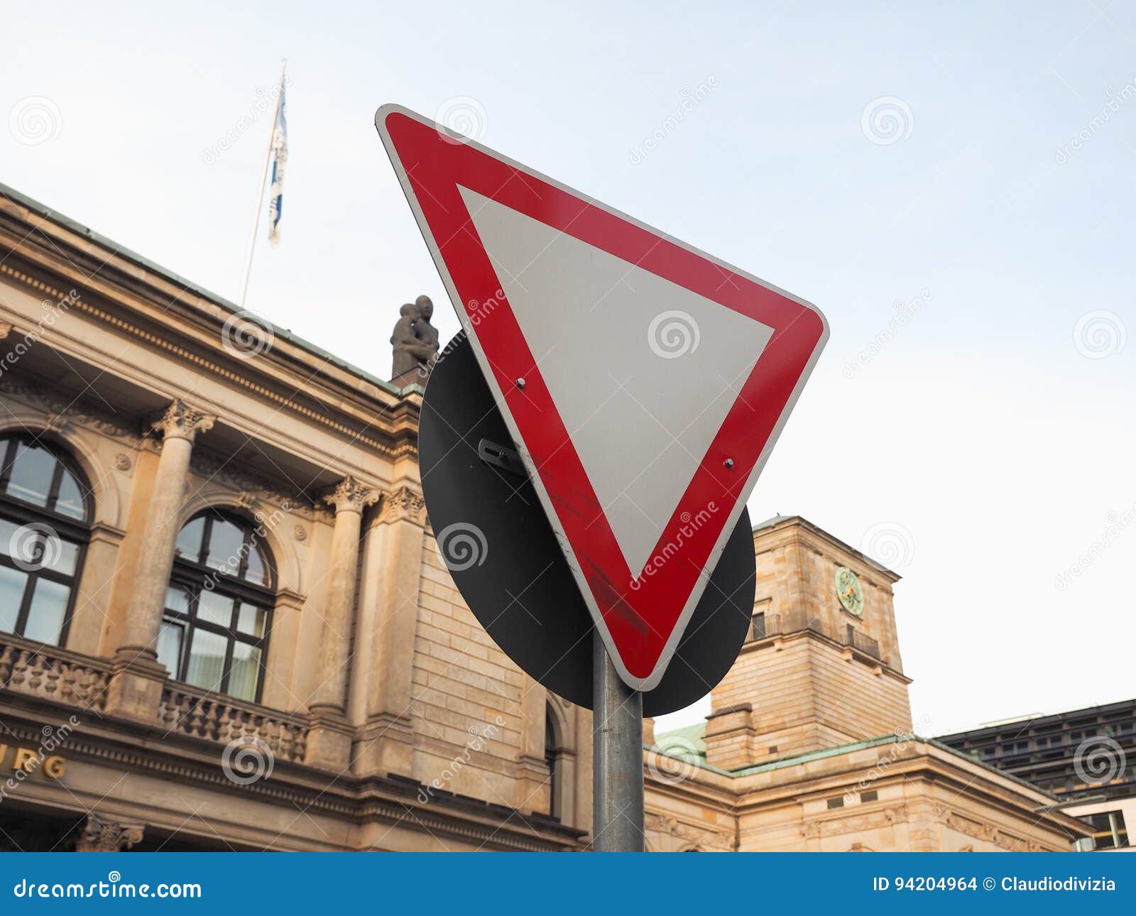Give way sign stock photo. Image of transportation, safety - 94204964