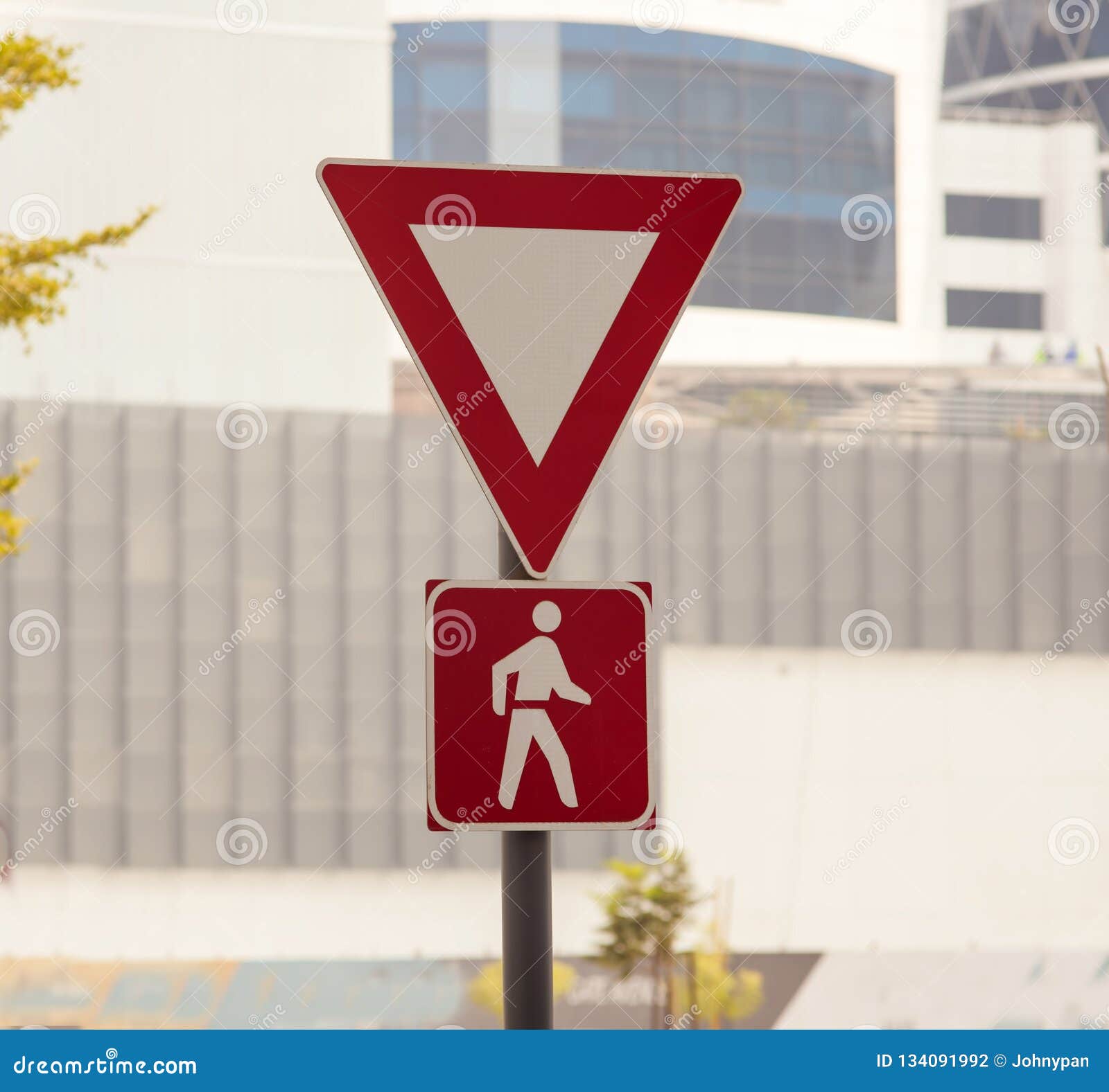 Give way traffic sign stock photo. Image of roadsign - 134091992 Give way traffic sign stock photo. Image of roadsign - 134091992
