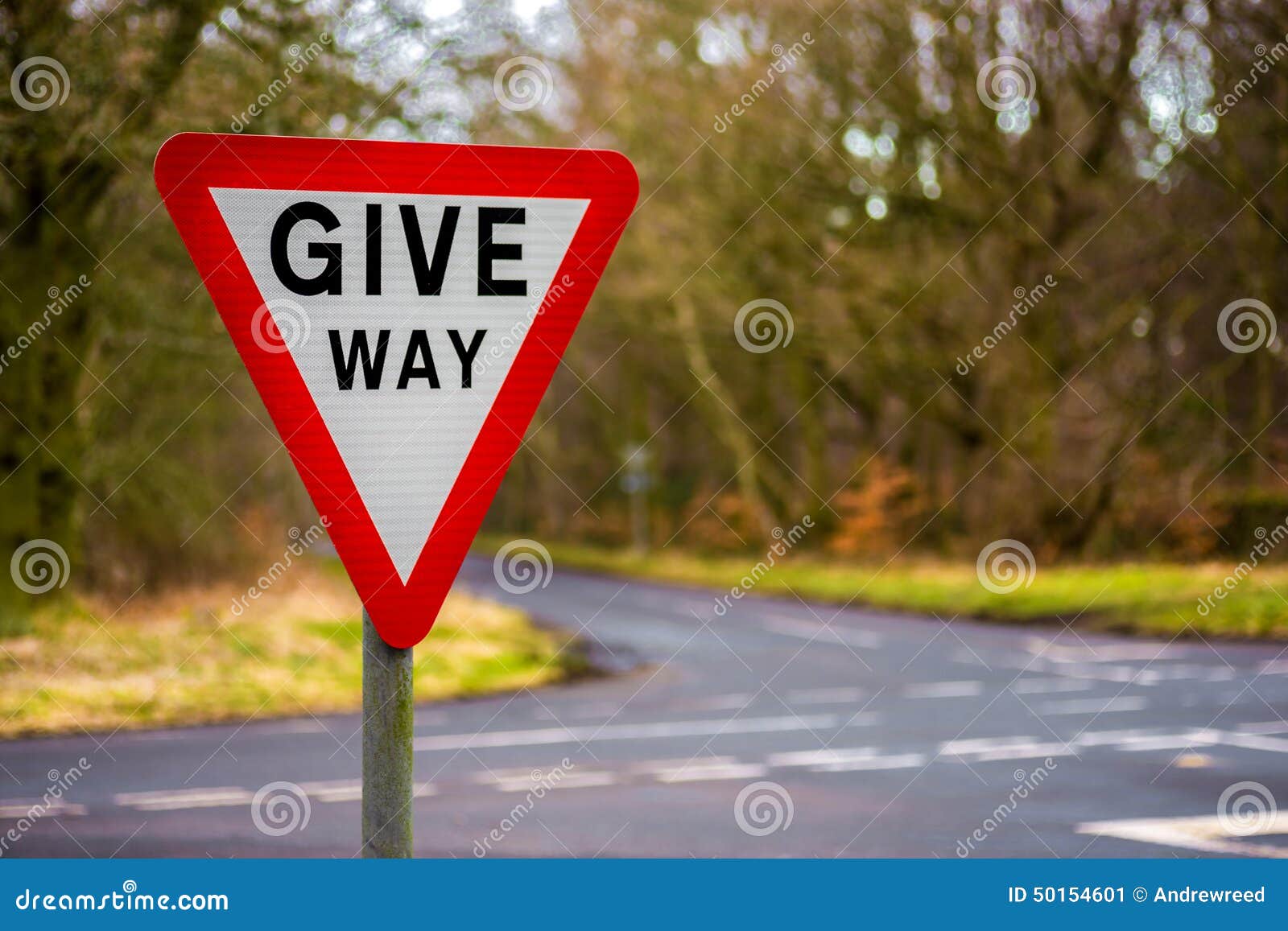 Give Way Uk Road Sign with Blurred Background Stock Image - Image of ...