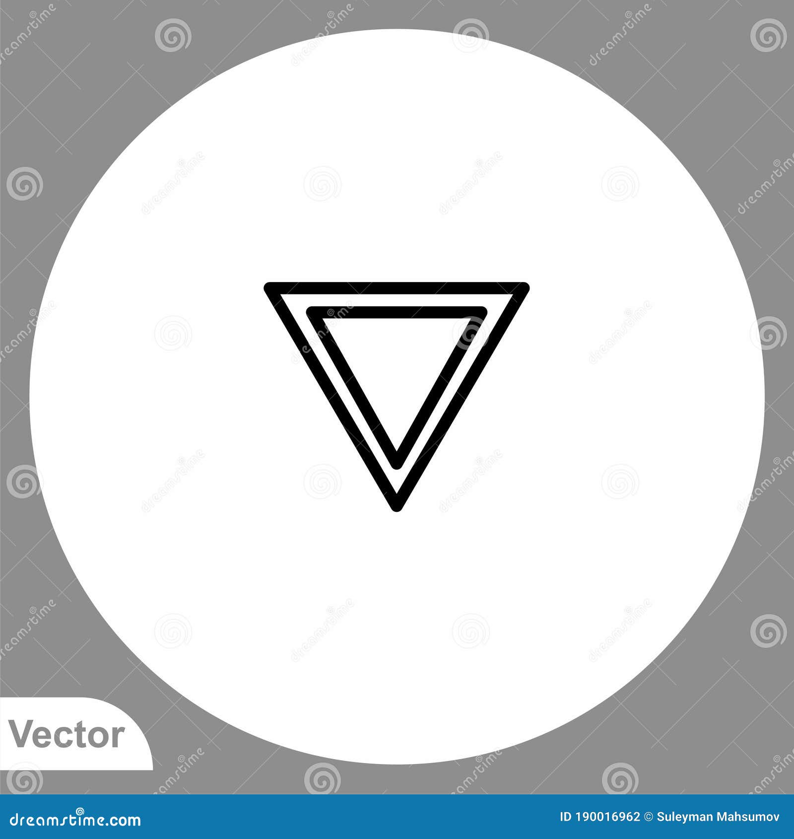 Give Way Vector Icon Sign Symbol Stock Vector - Illustration of stop ...